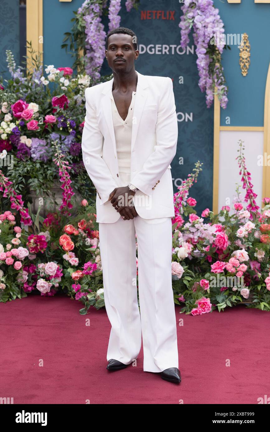 London, UK. June 12, 2024. Victor Alli attends Bridgerton Season 3 ...
