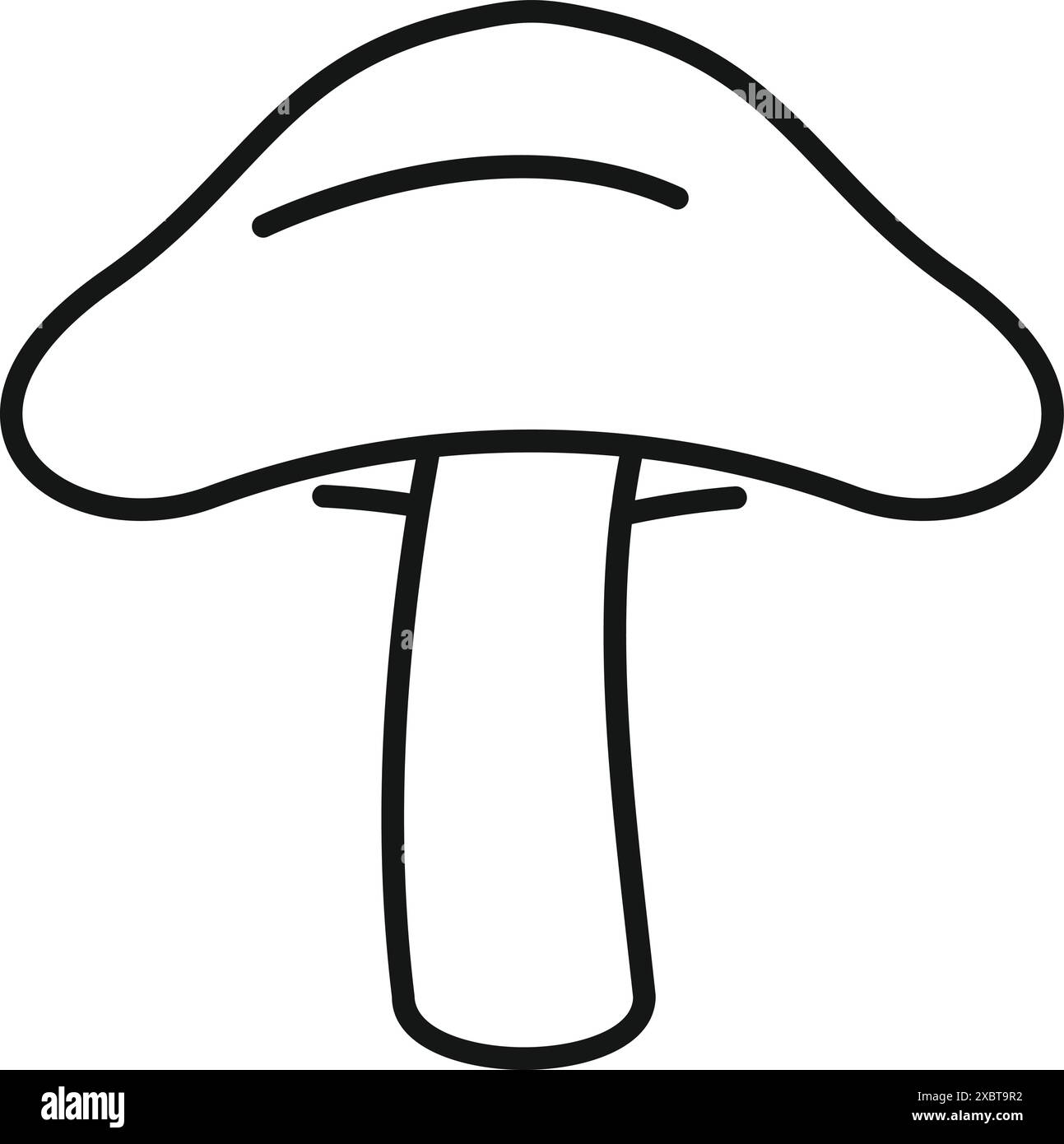 Simple line drawing of a mushroom, symbolizing fall harvest and ...