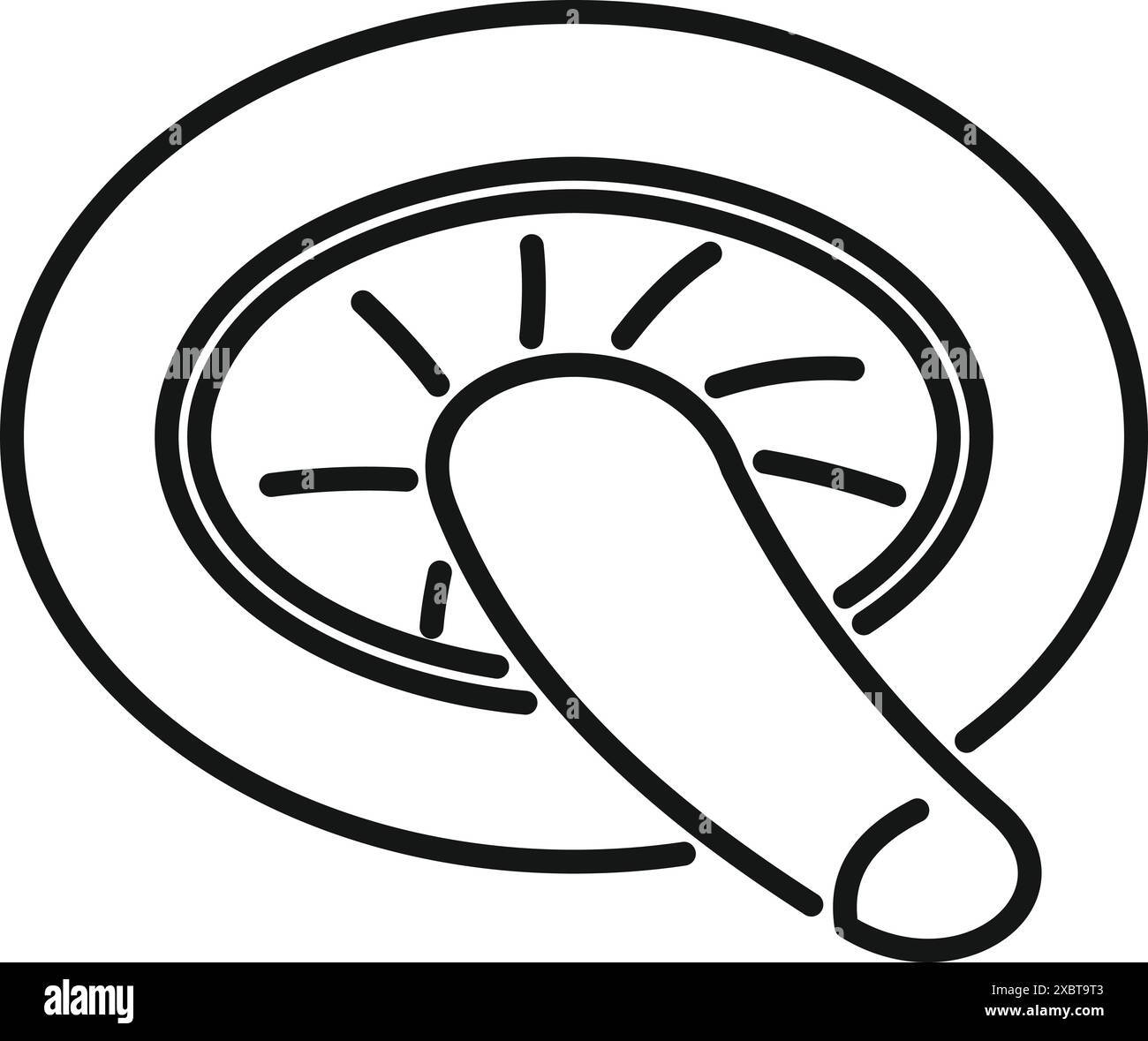 Line drawing of a doorbell button ringing for service help desk Stock ...