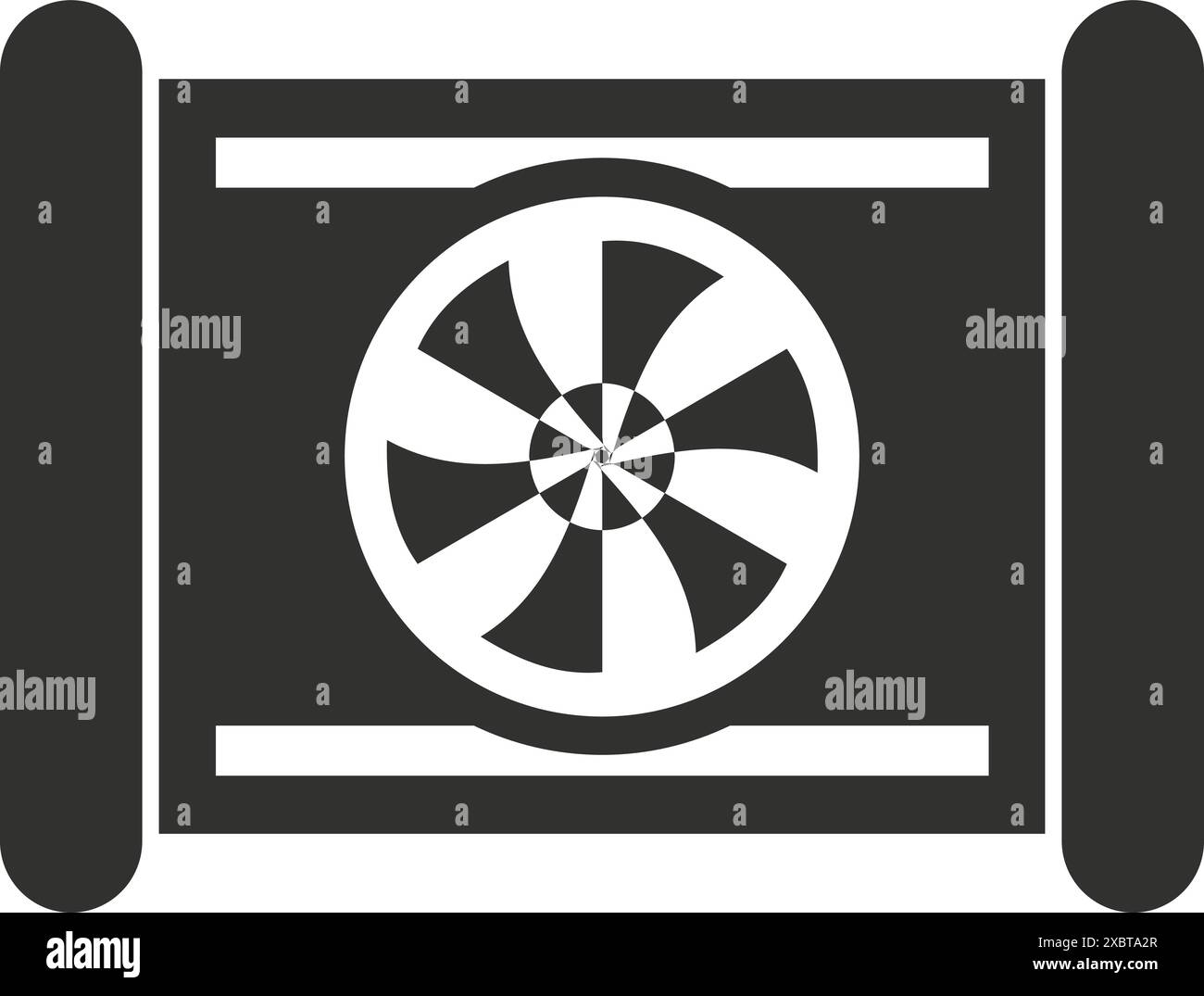 Ventilation system duct pipe blowing air with rotating fan modern ...