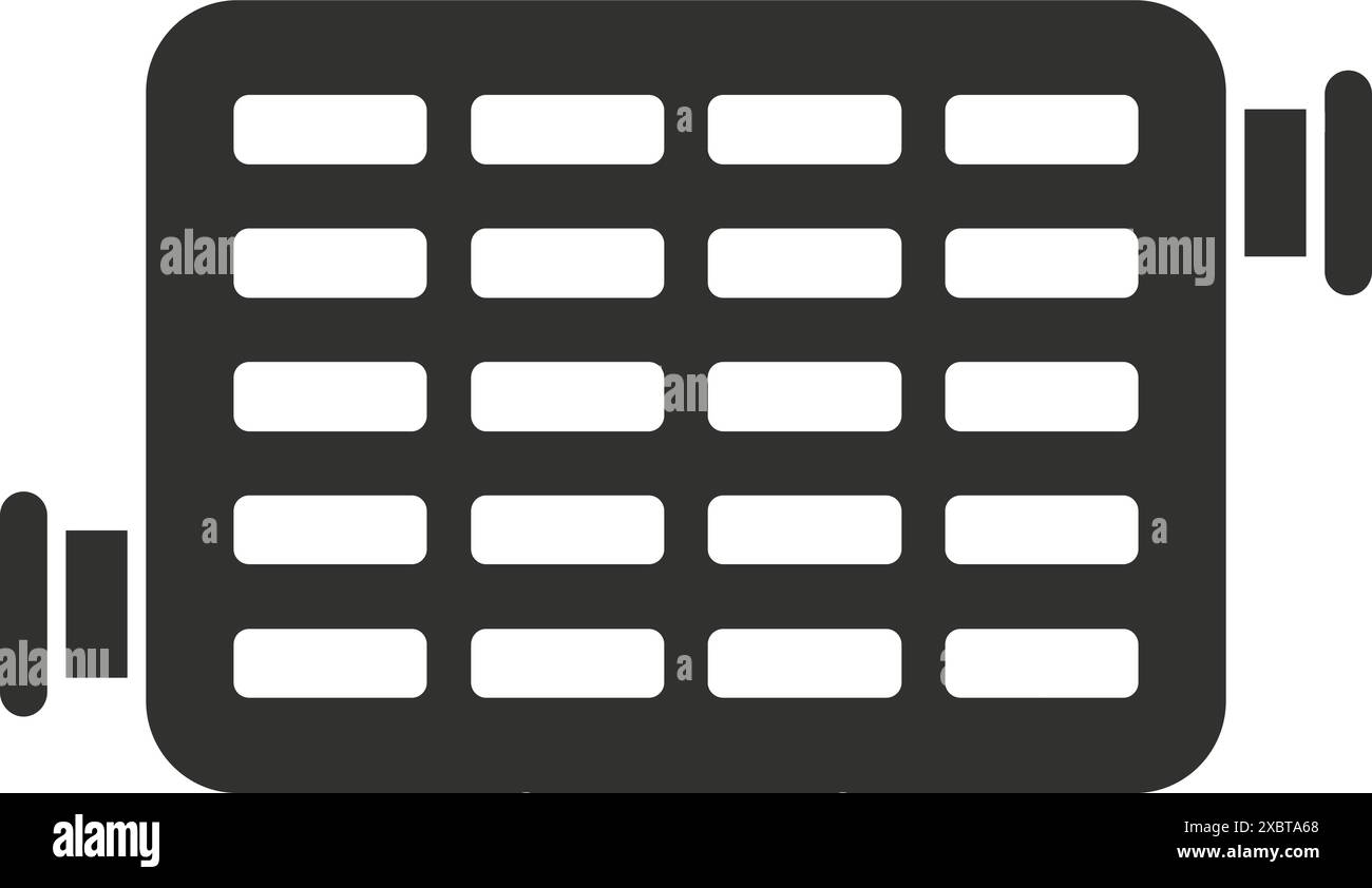 Simple icon depicting a car radiator, a vital component of the engine ...