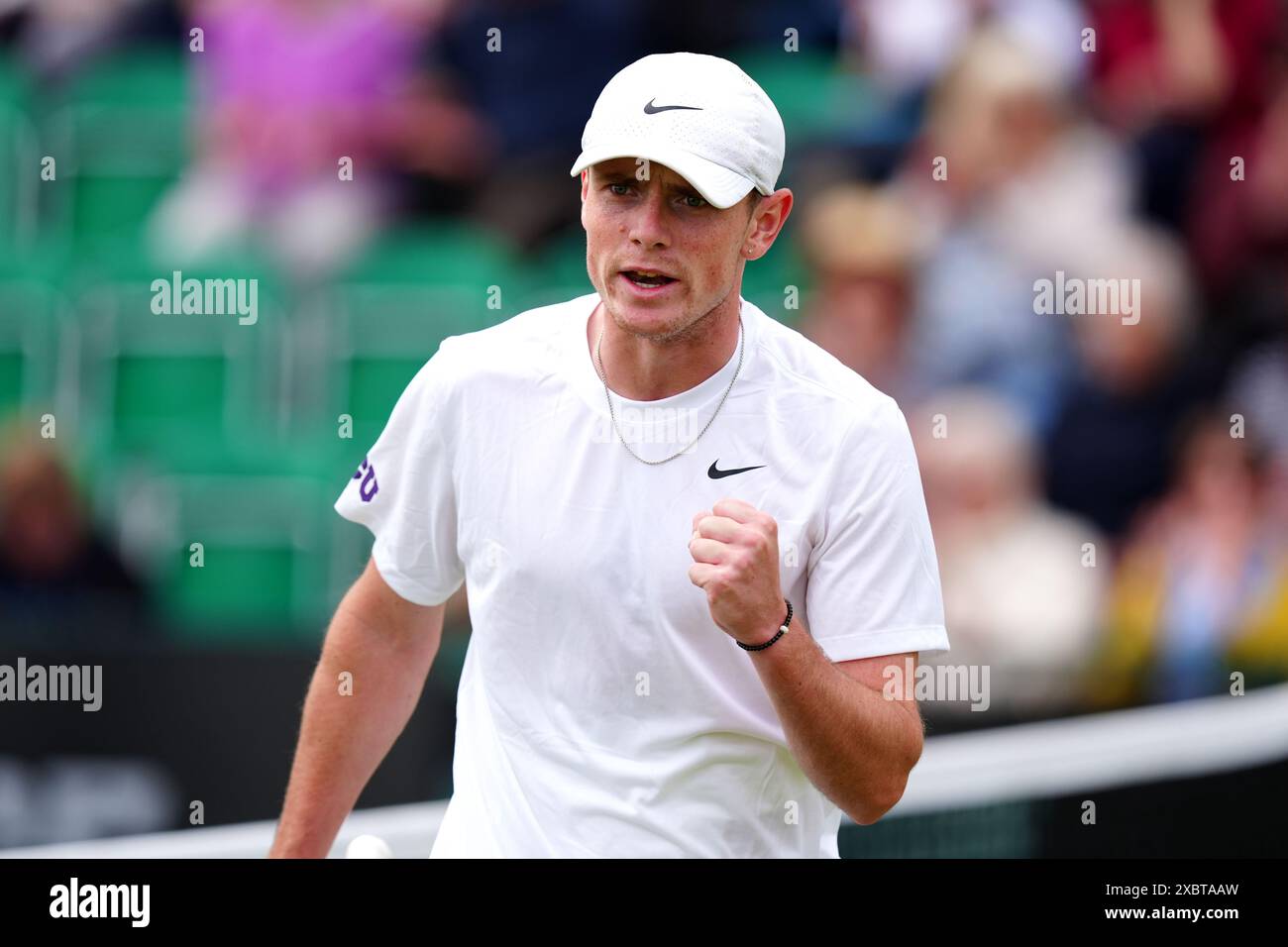 Jack Pinnington Jones celebrates a point against Cameron Norrie (not ...