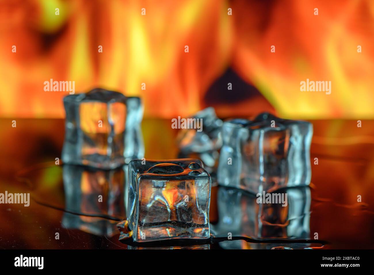 Vibrant depiction of the contrast between fire and ice wallpaper 3 ...