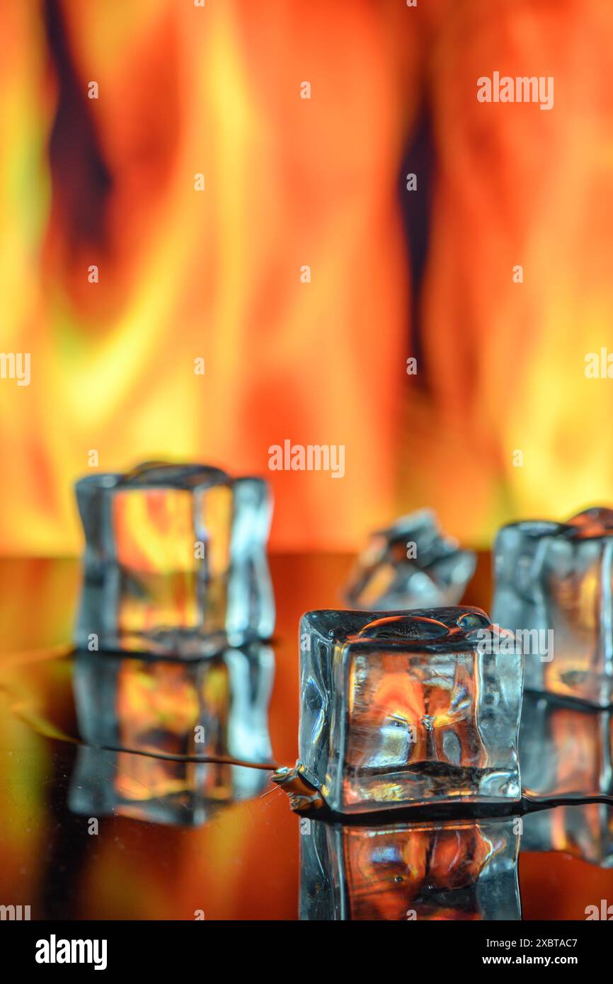 Vibrant depiction of the contrast between fire and ice wallpaper 2 ...