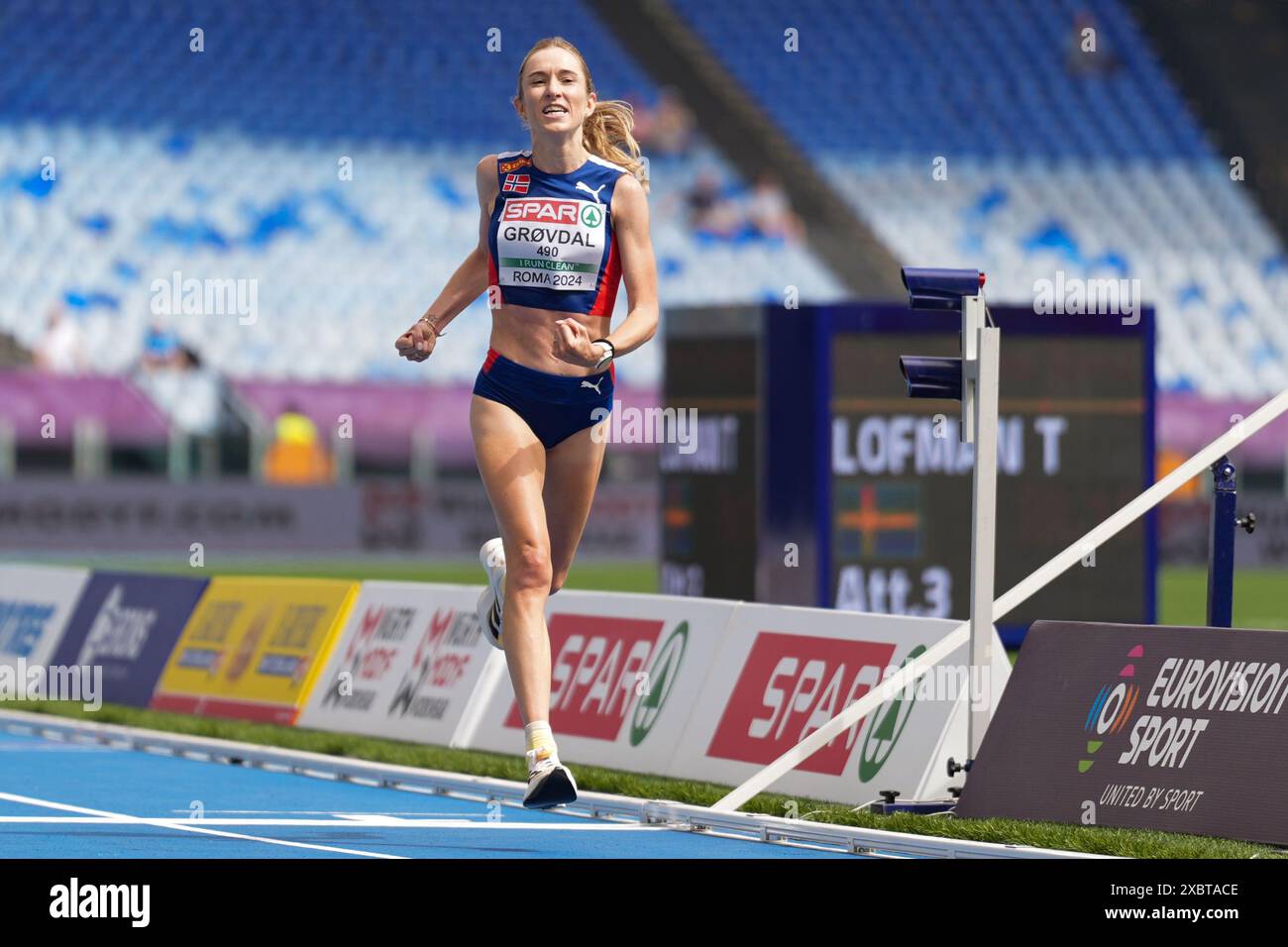 ROME, ITALY - JUNE 9: Karoline Bjerkeli Grovdal of Norway celebrates ...