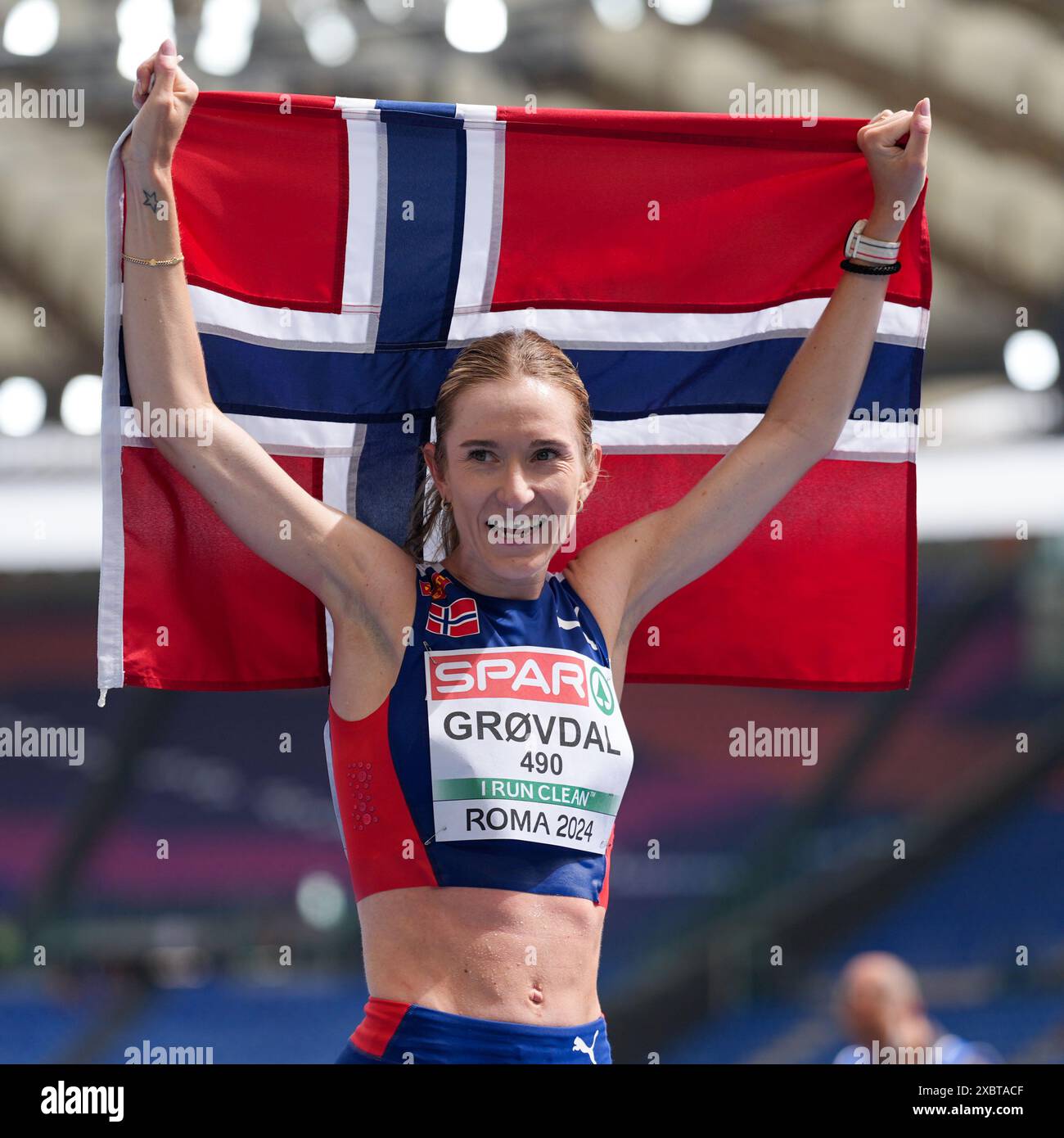 ROME, ITALY - JUNE 9: Karoline Bjerkeli Grovdal of Norway celebrating ...