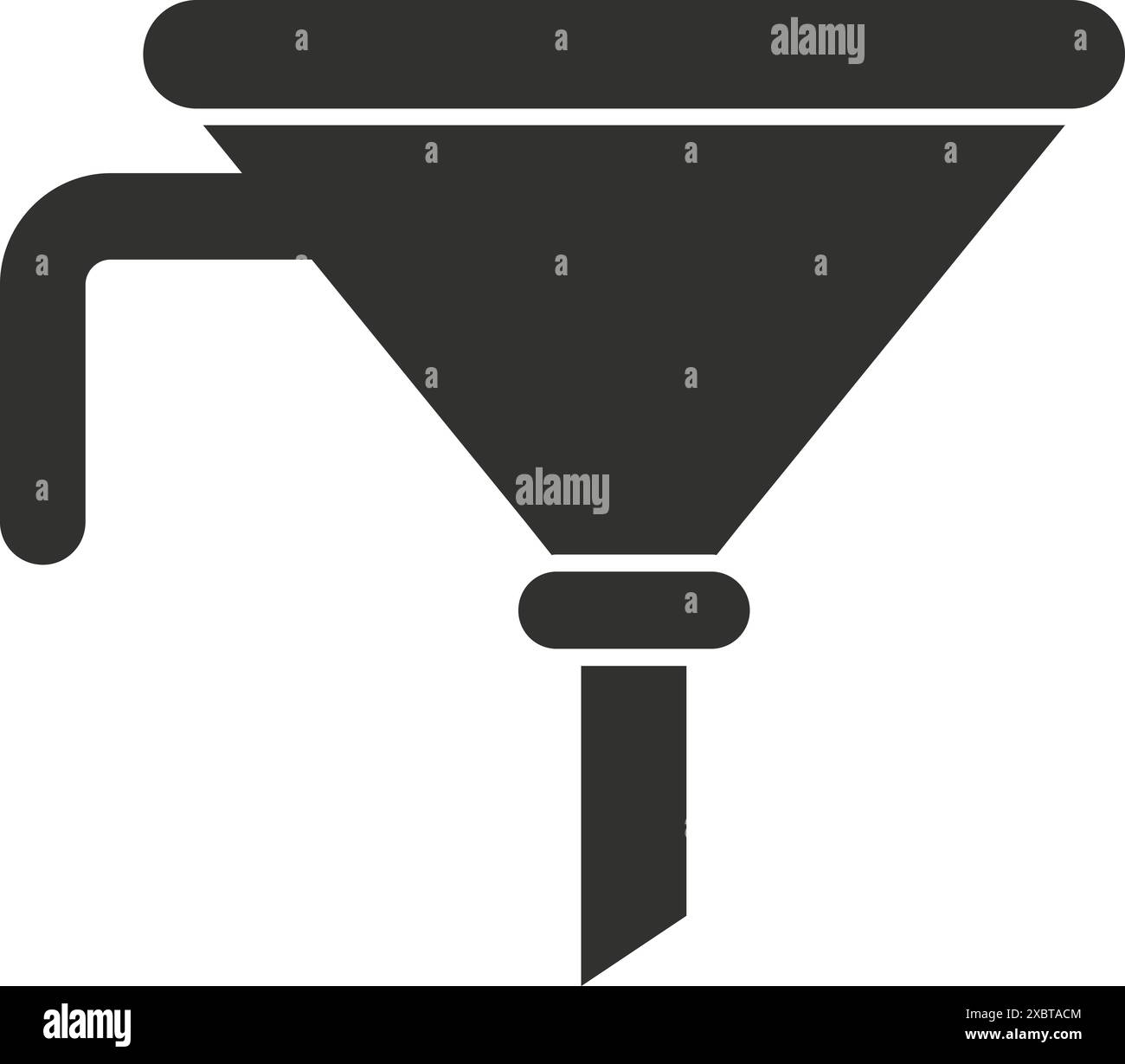 Simple black funnel icon, symbolizing concepts of filtering, narrowing ...