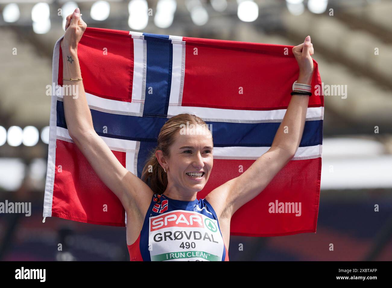 ROME, ITALY - JUNE 9: Karoline Bjerkeli Grovdal of Norway celebrating ...