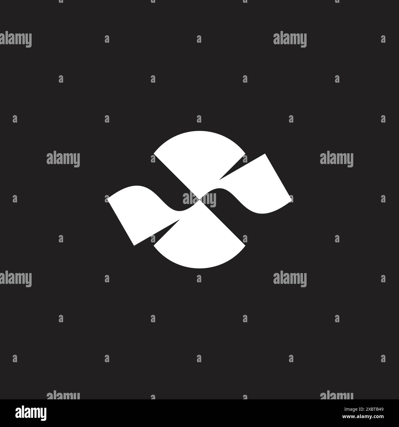 curves geometric white paper symbol logo vector Stock Vector Image ...