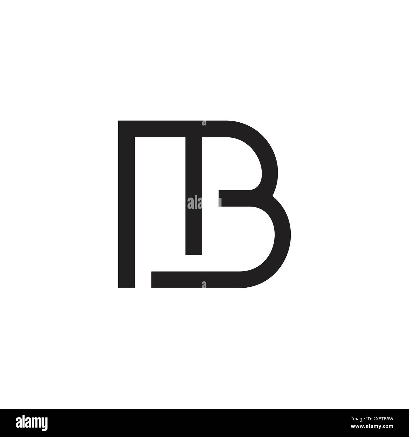 letter mb simple geometric line logo vector Stock Vector Image & Art ...