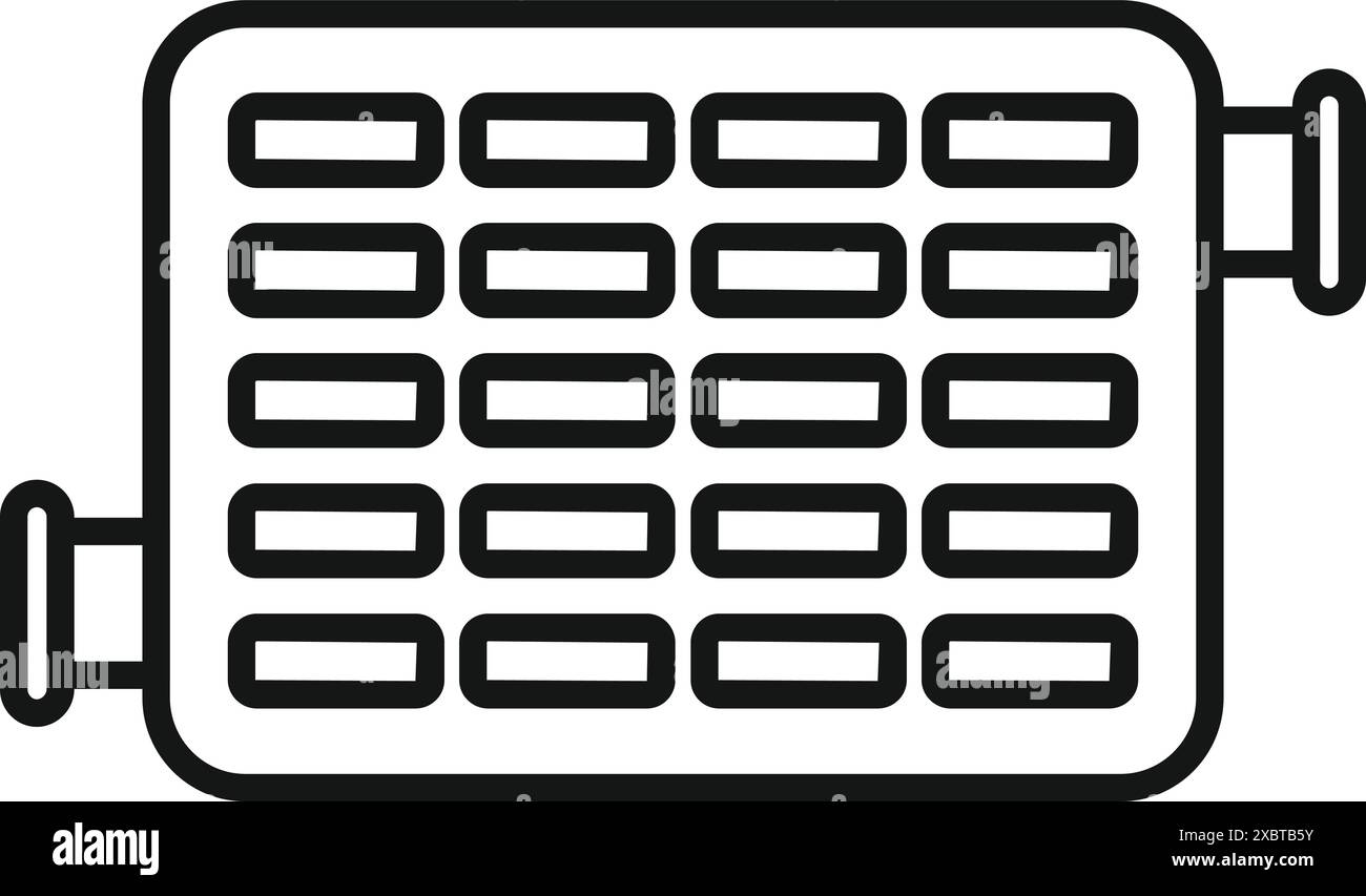 Car radiator cooling system with pipes for engine heat control Stock ...