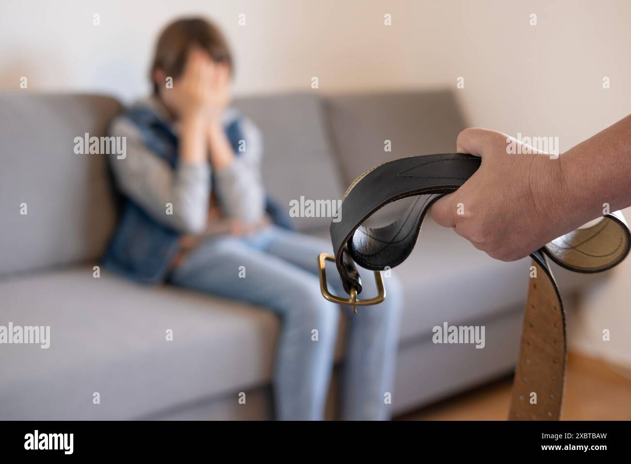 Punishment belt hi-res stock photography and images - Alamy