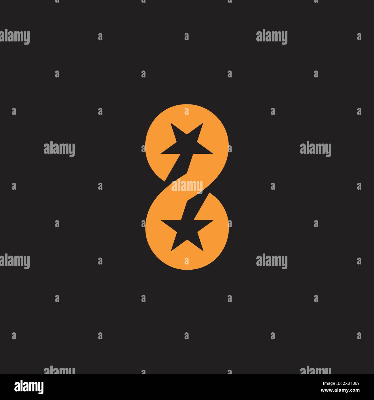 number 8 motion stars simple circles logo vector Stock Vector Image ...