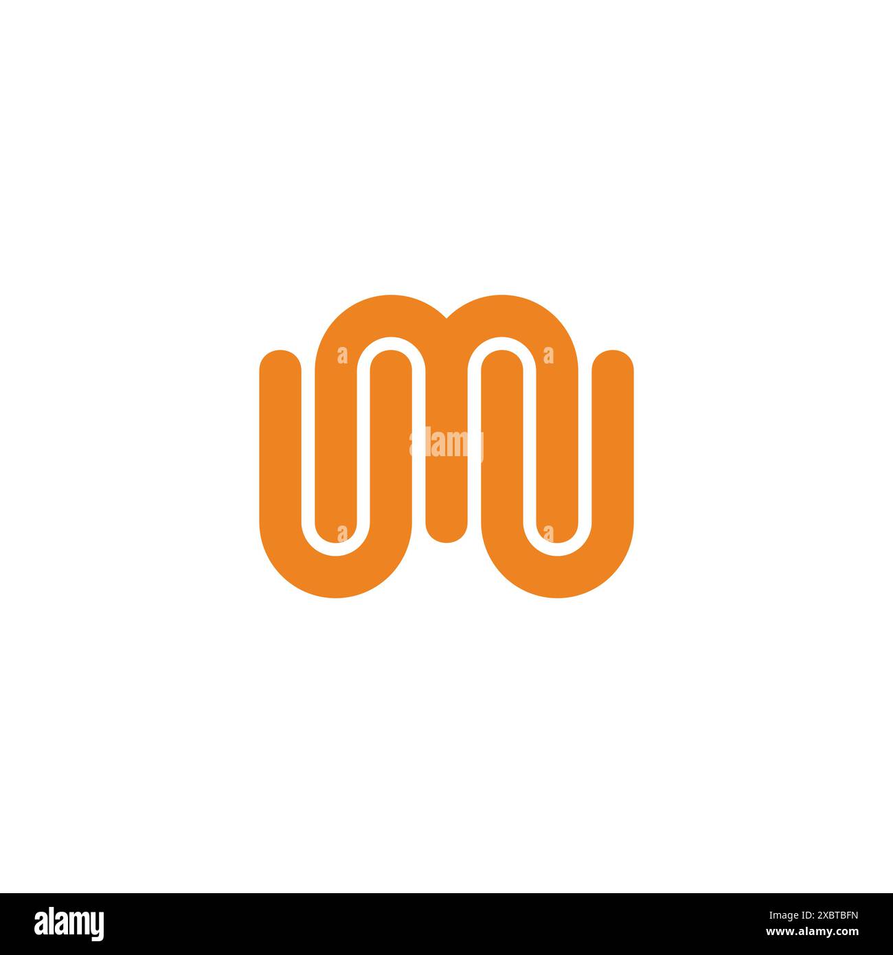 letter mu curves linked geometric logo vector Stock Vector Image & Art ...