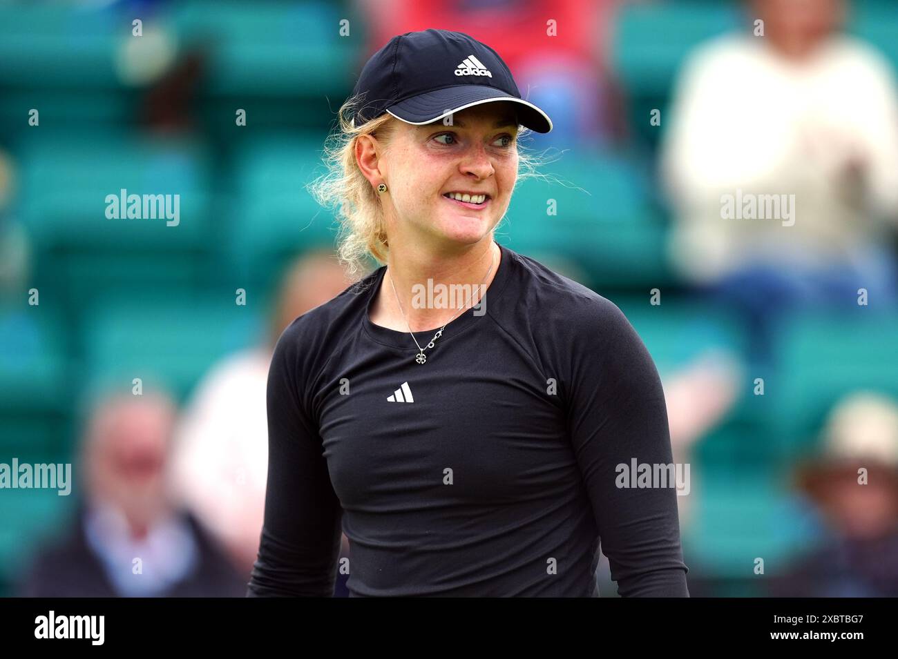 Francesca Jones in action against Ashlyn Krueger on day four of the ...