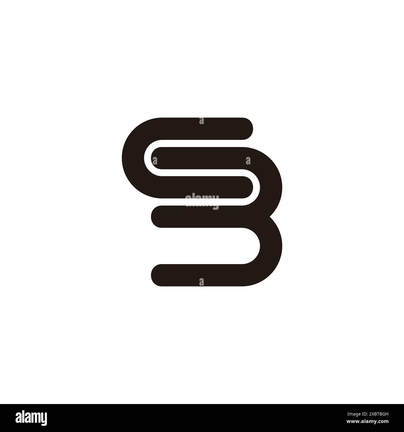 letter cb curves linked geometric logo vector Stock Vector Image & Art ...