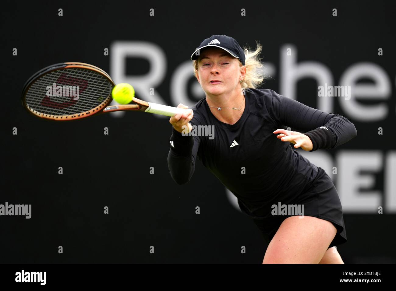 Francesca Jones in action against Ashlyn Krueger on day four of the ...