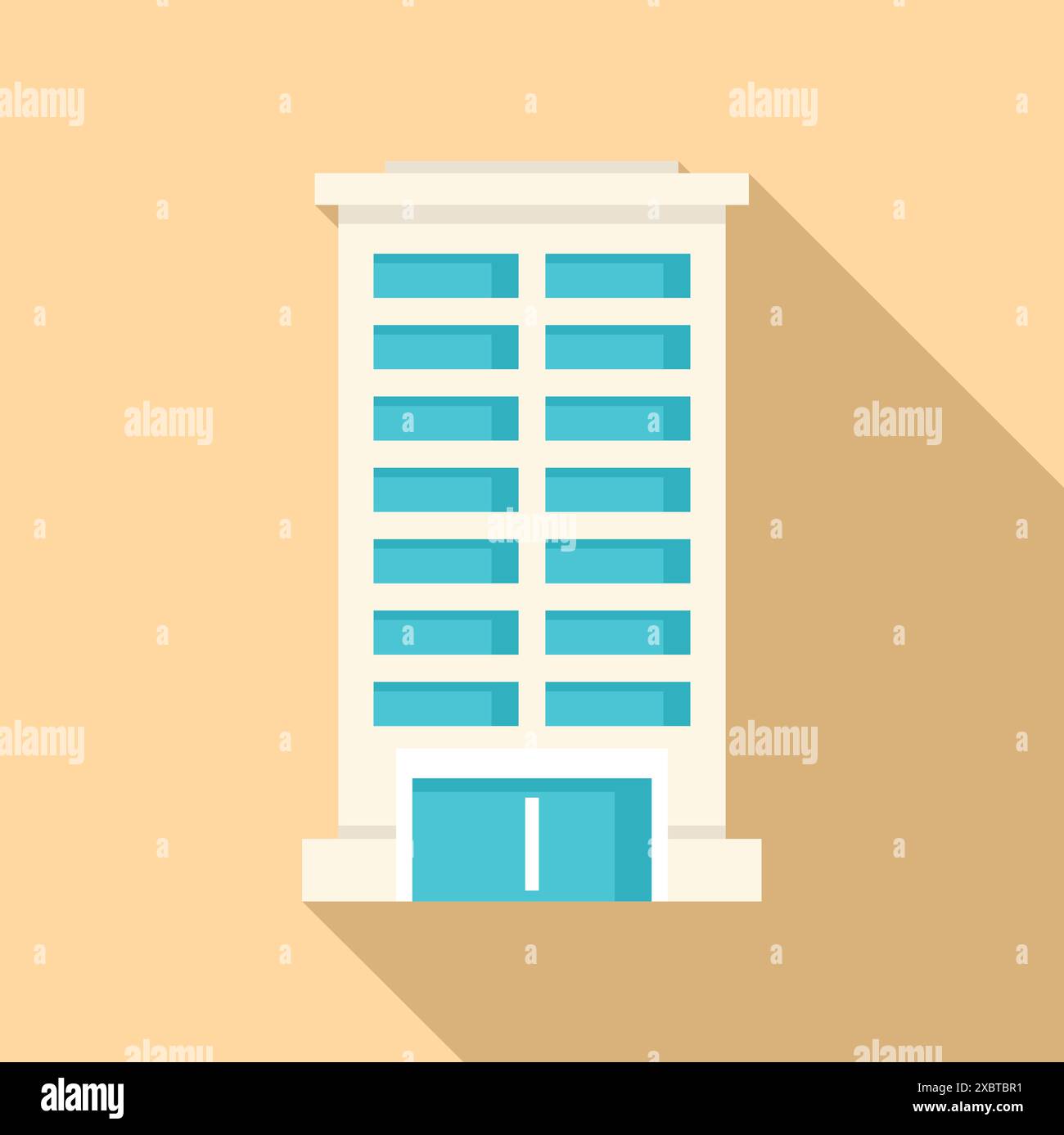 Modern city office building with many windows is casting a shadow Stock ...