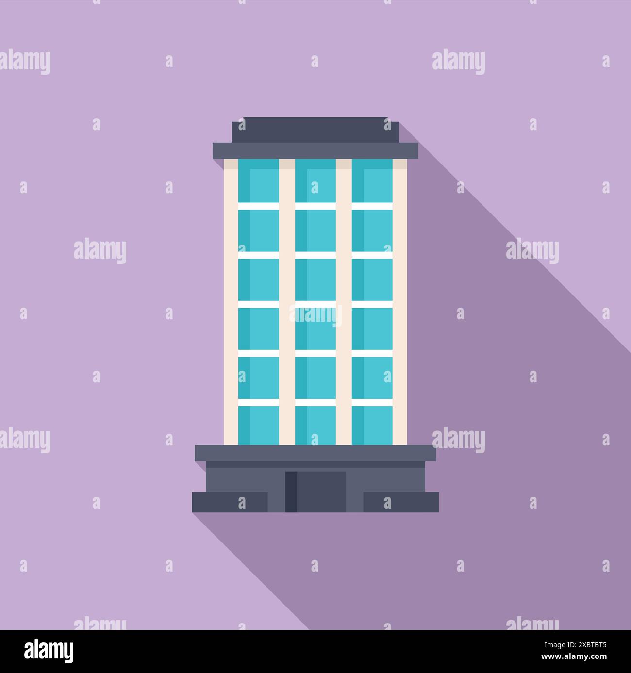 Tall modern office building with a long shadow cast on the ground Stock ...