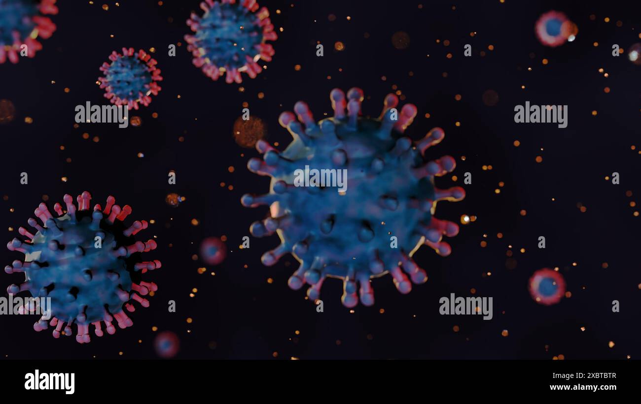3d rendering of chikungunya virus or CHIKV, Chikungunya is a mosquito ...