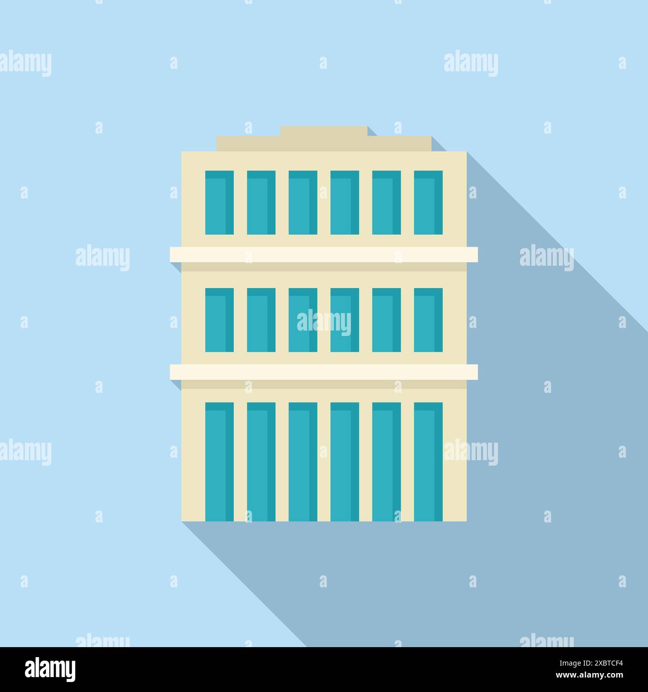Modern building casting a long shadow, perfect for projects related to ...