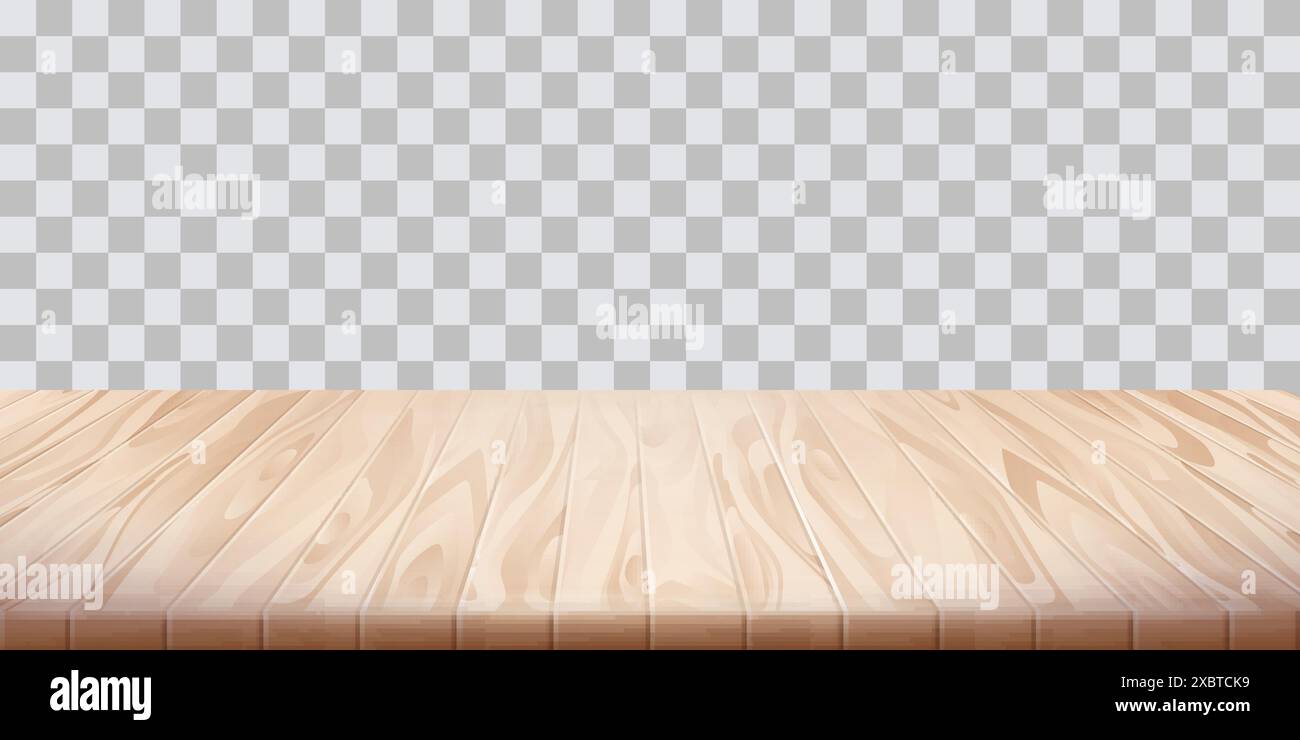 Wooden table surface on transparent background. Empty space table ...