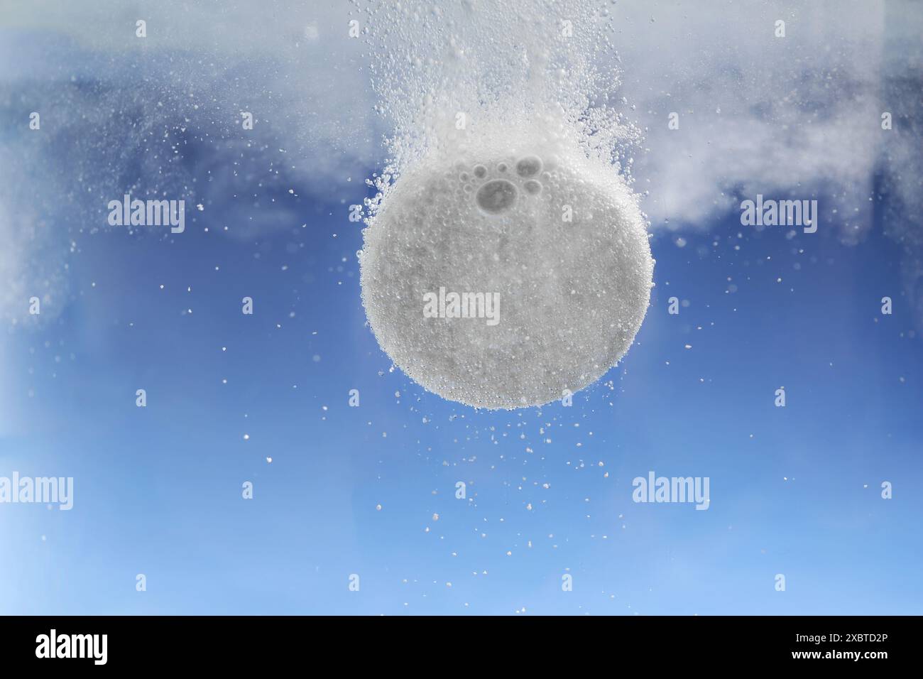 Closeup effervescent tablet falling in hi-res stock photography and ...