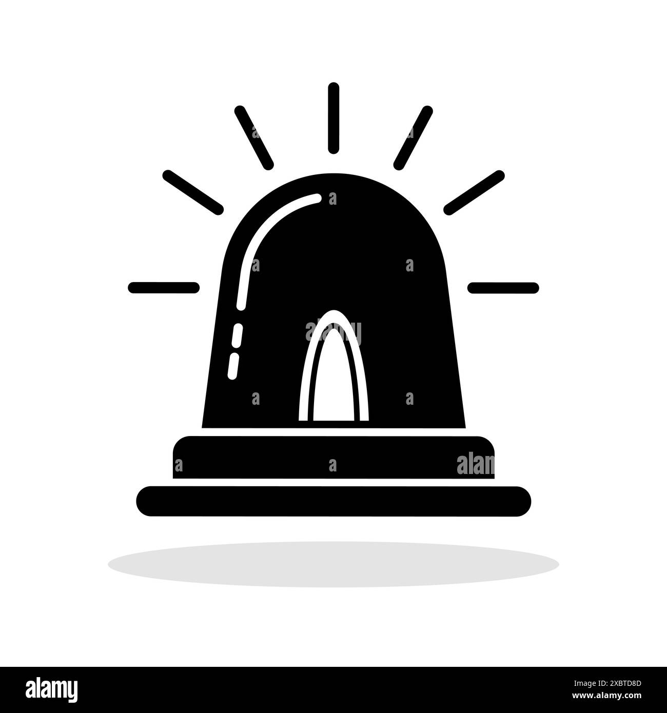 Emergency flashers siren icon. Siren icon in flat style. Emergency ...