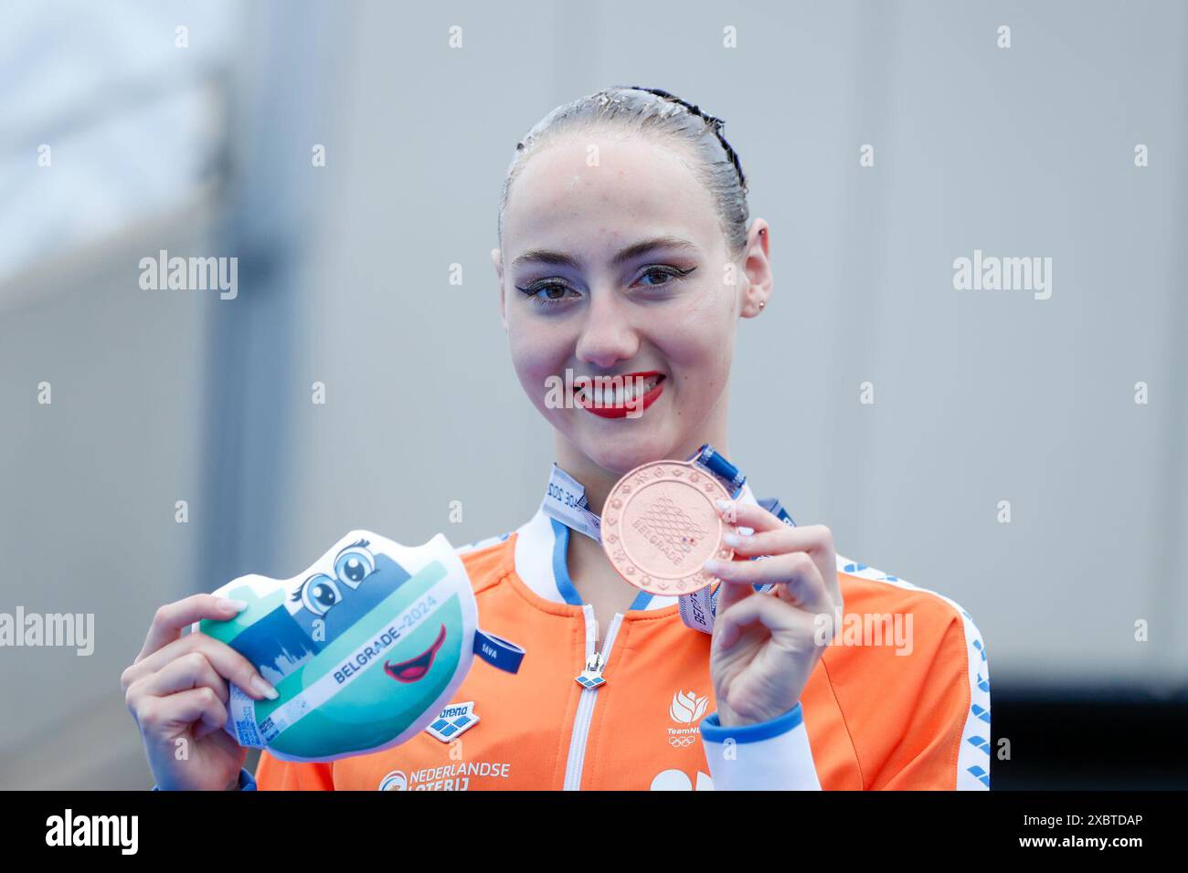 BELGRADE, SERBIA - JUNE 13: Marloes Steenbeek of the Netherlands during ...