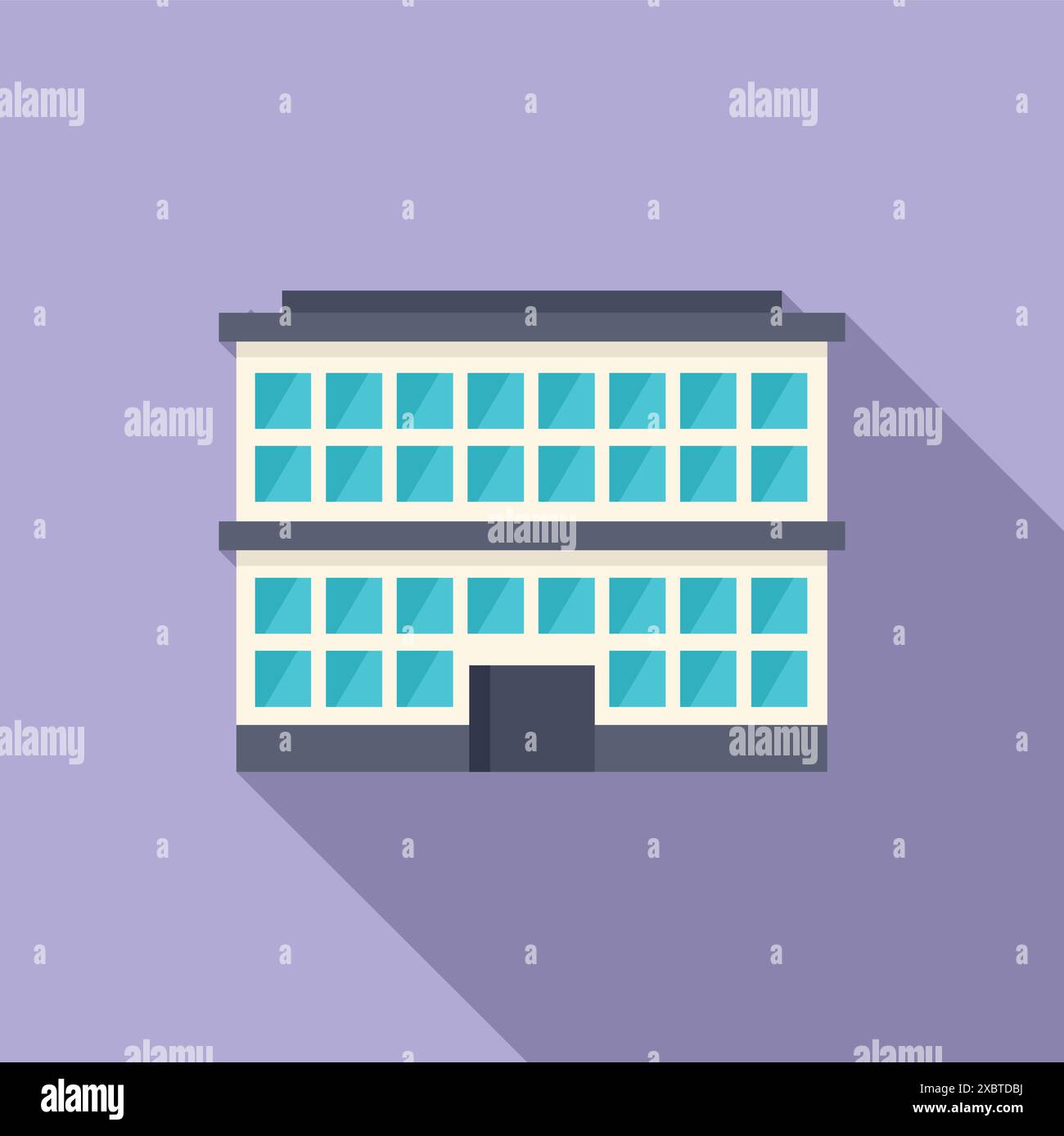 Modern office building with large windows, perfect for representing business and urban ...