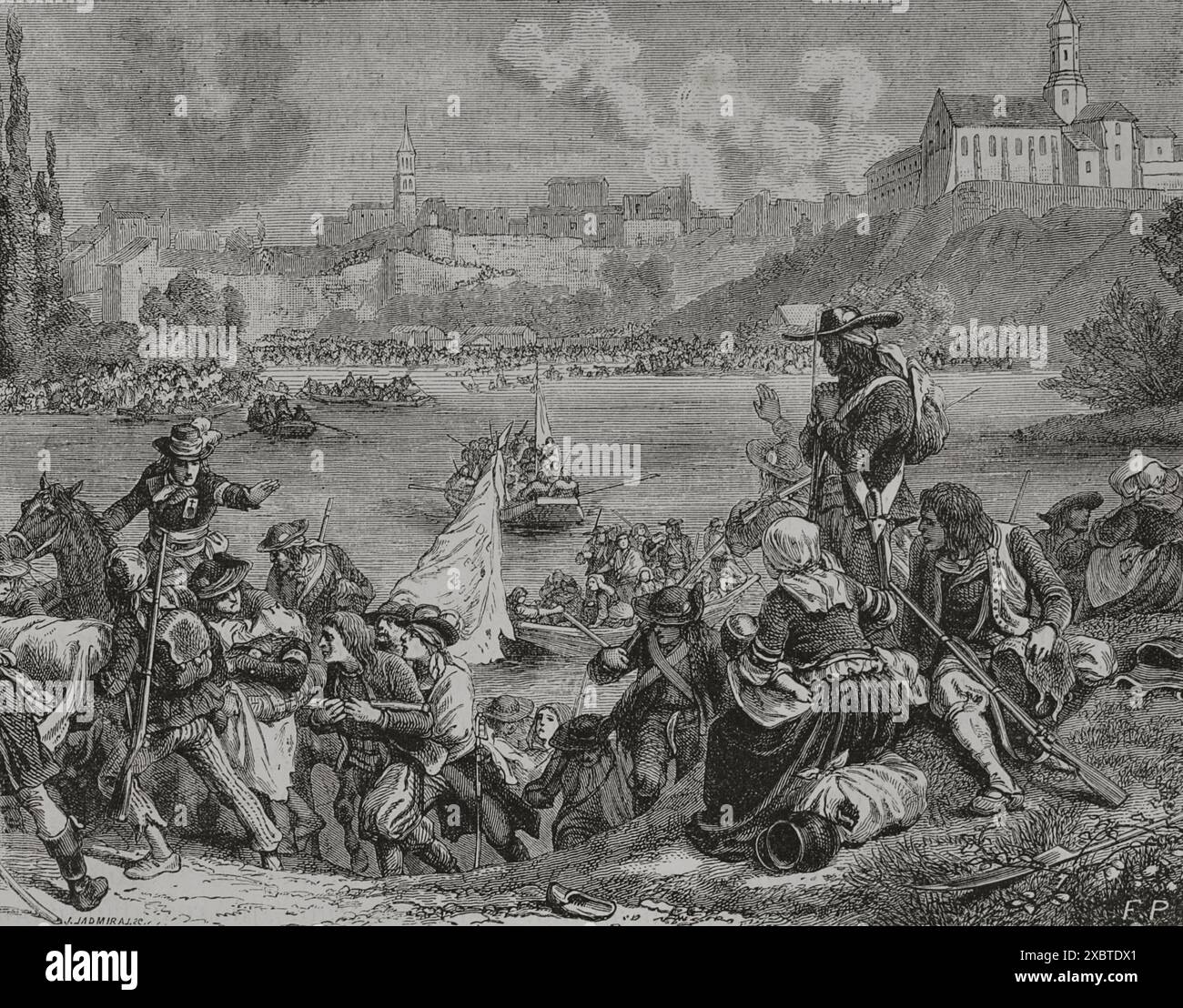War in the Vendée (1793-1796). Civil confrontation between supporters ...