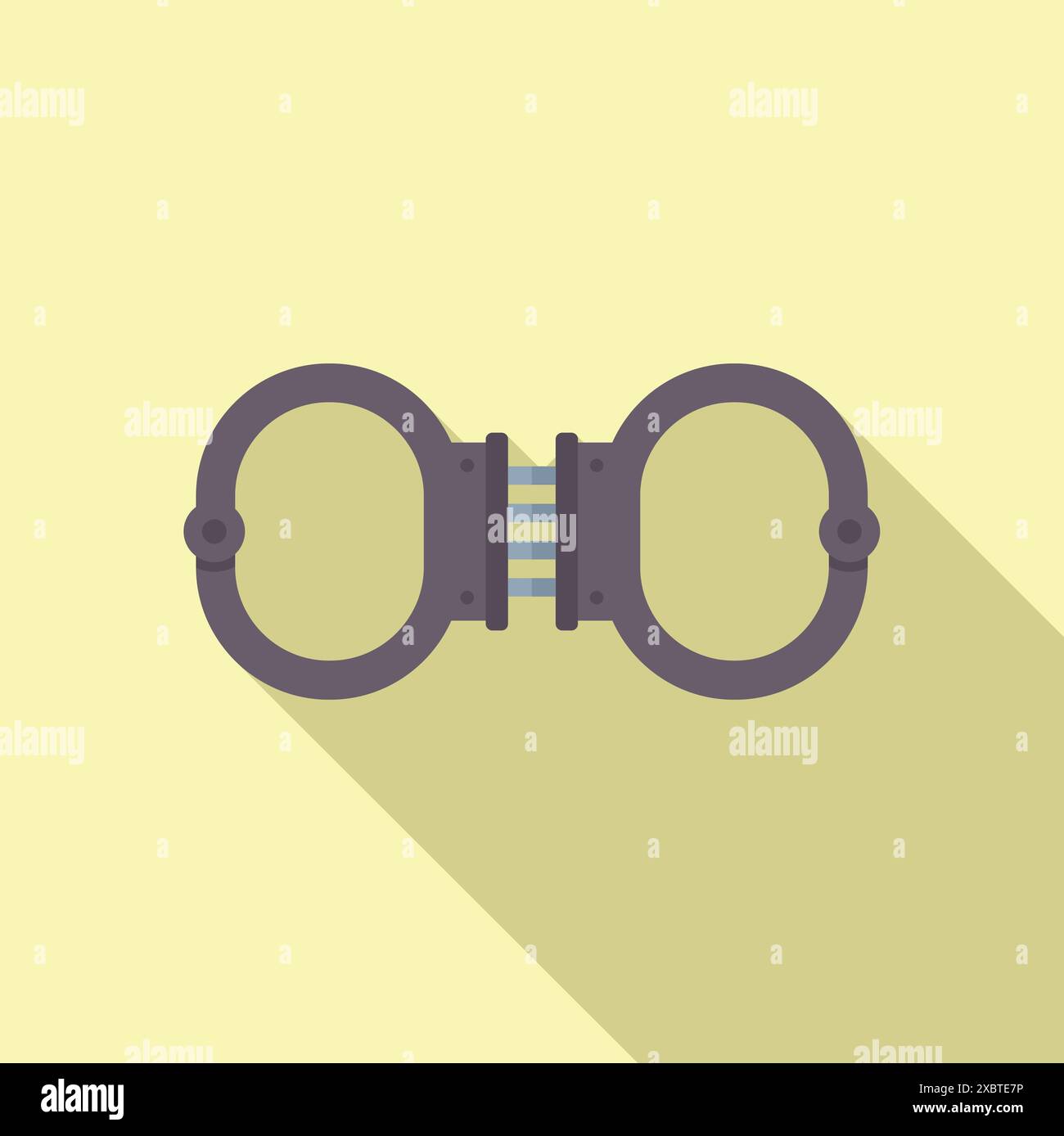 Steel handcuffs lying on Stock Vector Images - Alamy