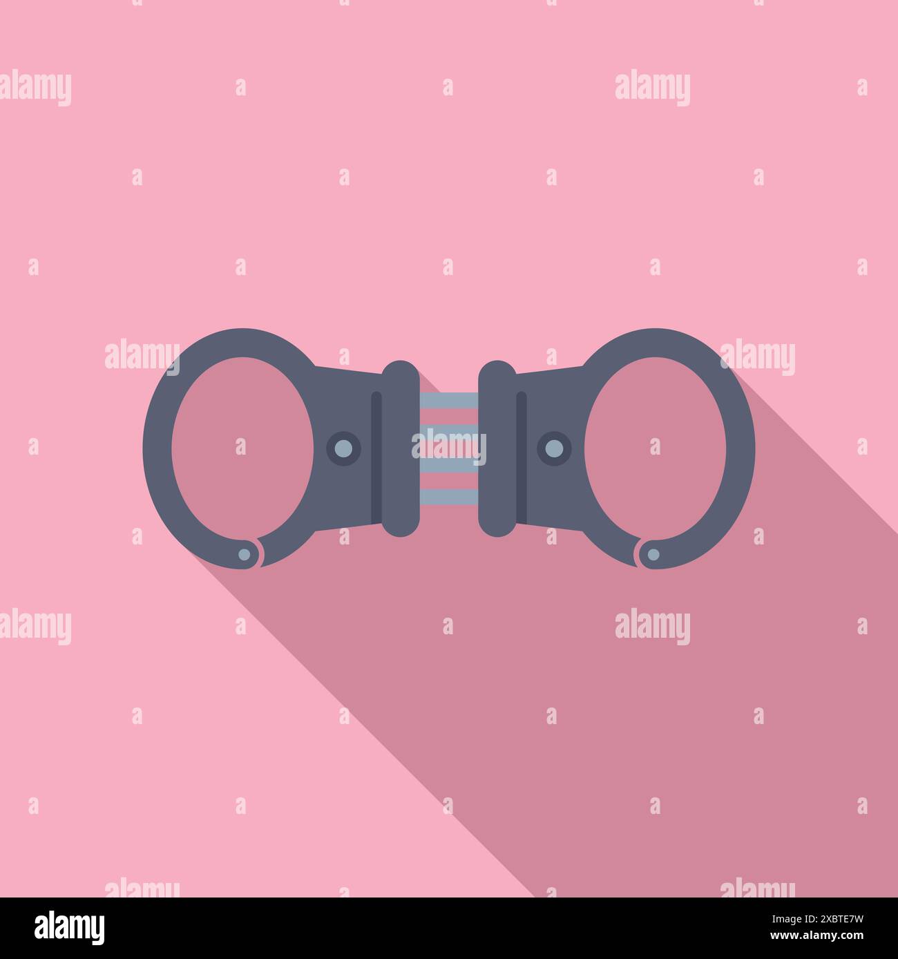 Steel handcuffs closed, representing law enforcement and security Stock ...