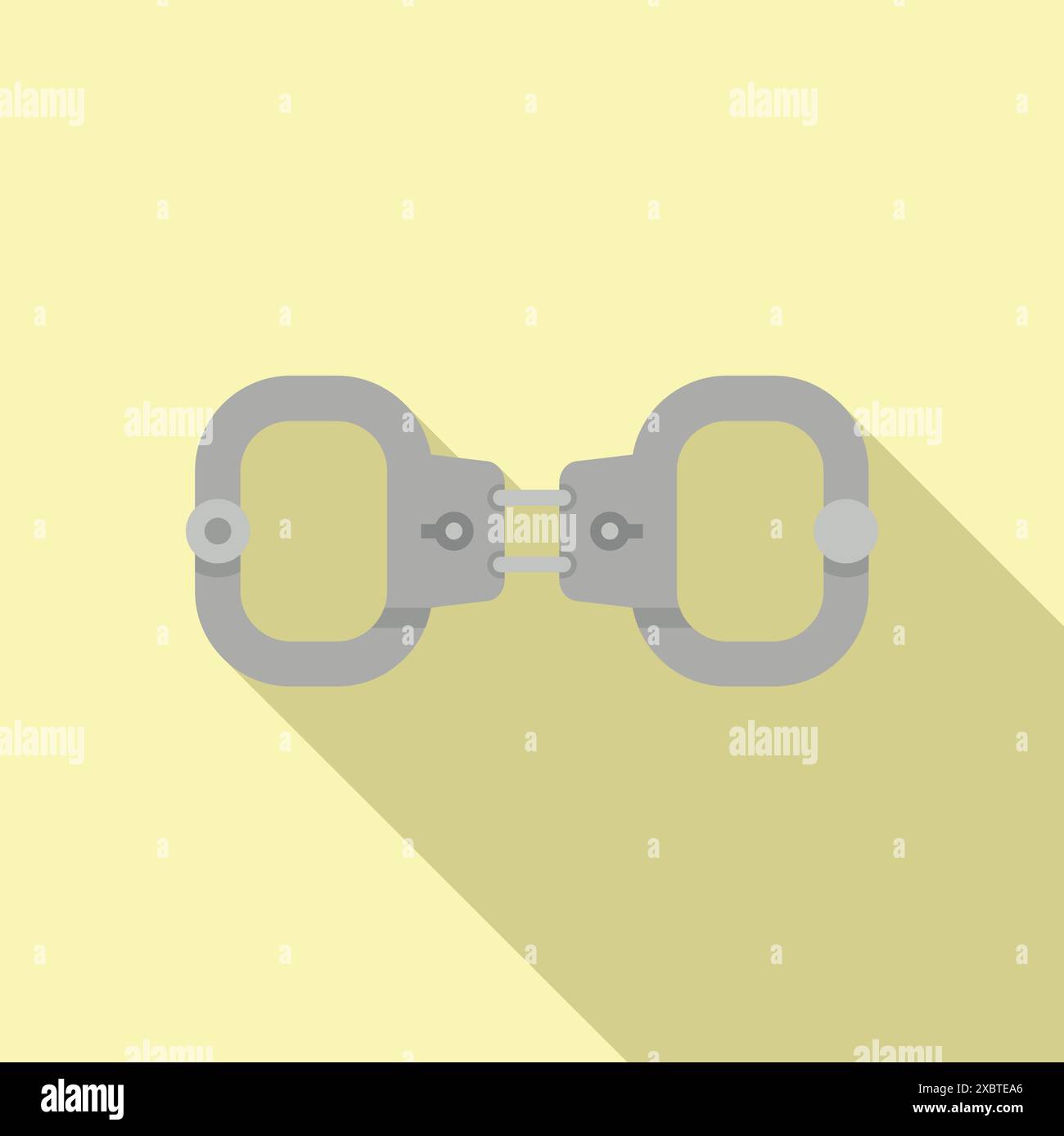 Illustration of a pair of metal handcuffs, a concept for law ...