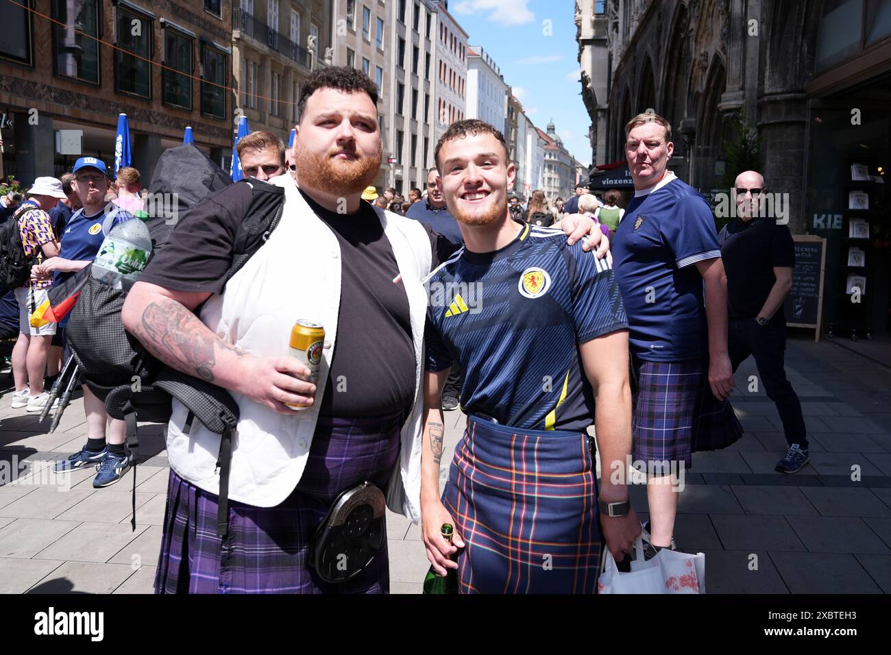 Scotland fan Craig Ferguson (right), who has walked from Scotland to ...