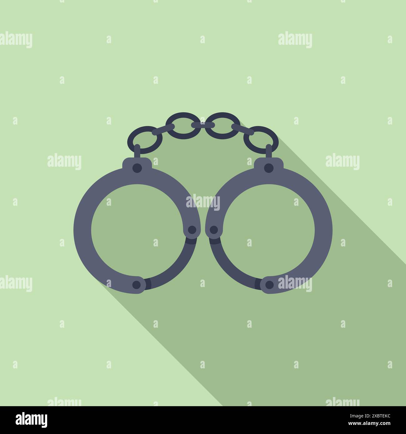 Metal handcuffs for detaining criminals, a symbol of law enforcement ...