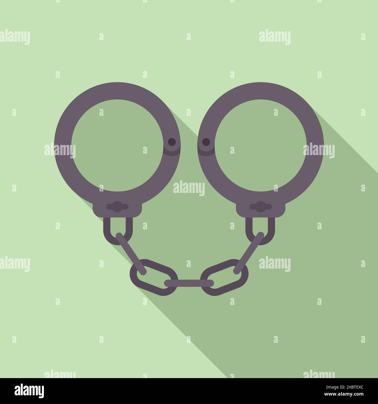 Illustration of a pair of metal handcuffs, representing law enforcement ...
