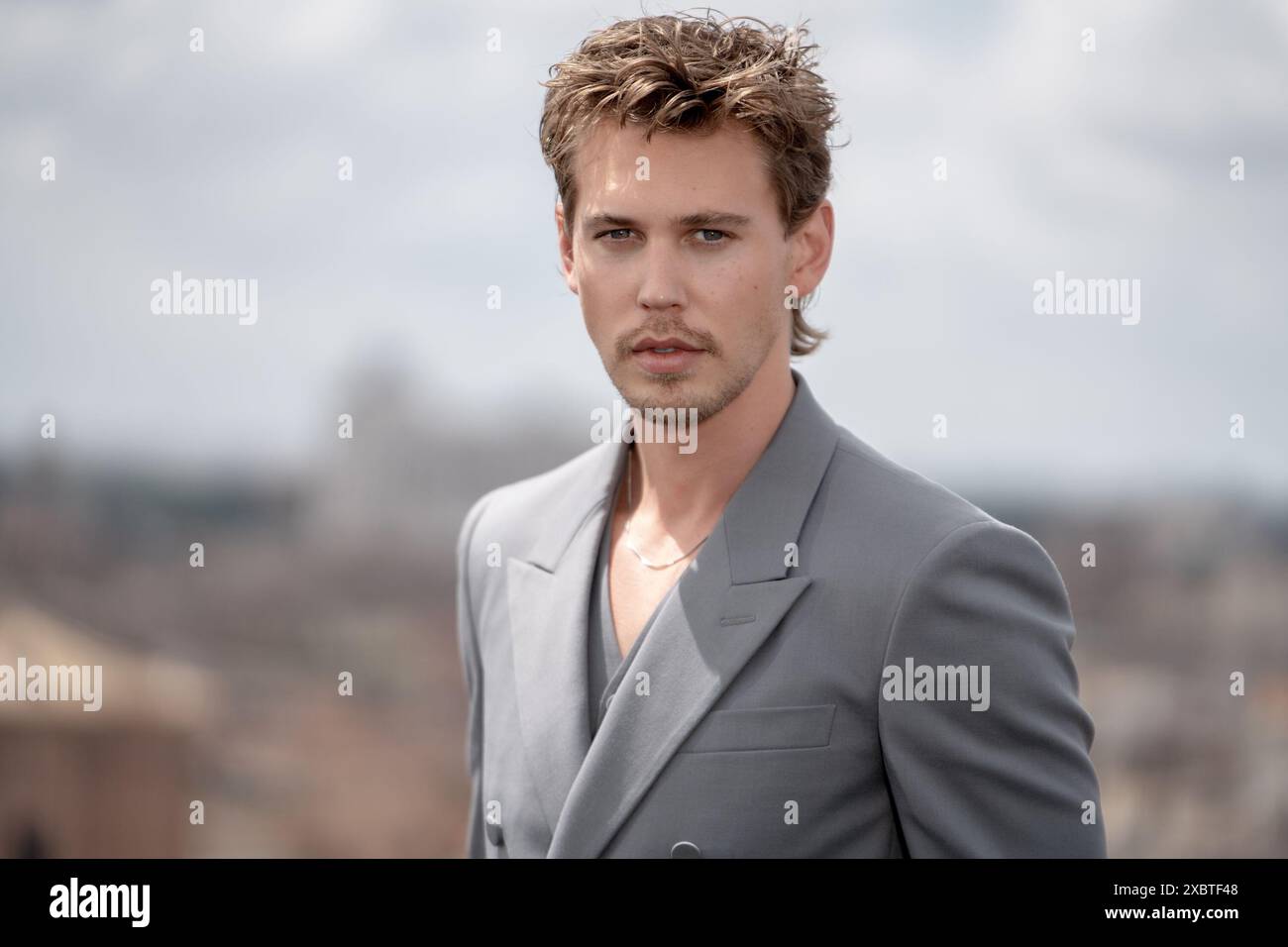 Austin Butler is attending "The Bikeriders" photocall at Hotel Hassler ...