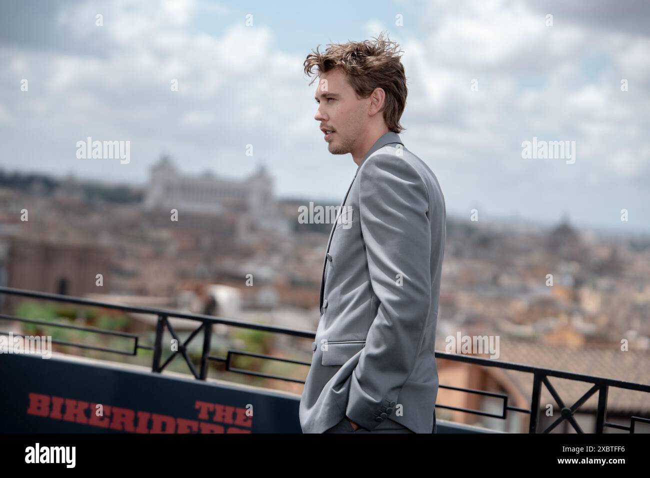 Austin Butler is attending "The Bikeriders" photocall at Hotel Hassler ...