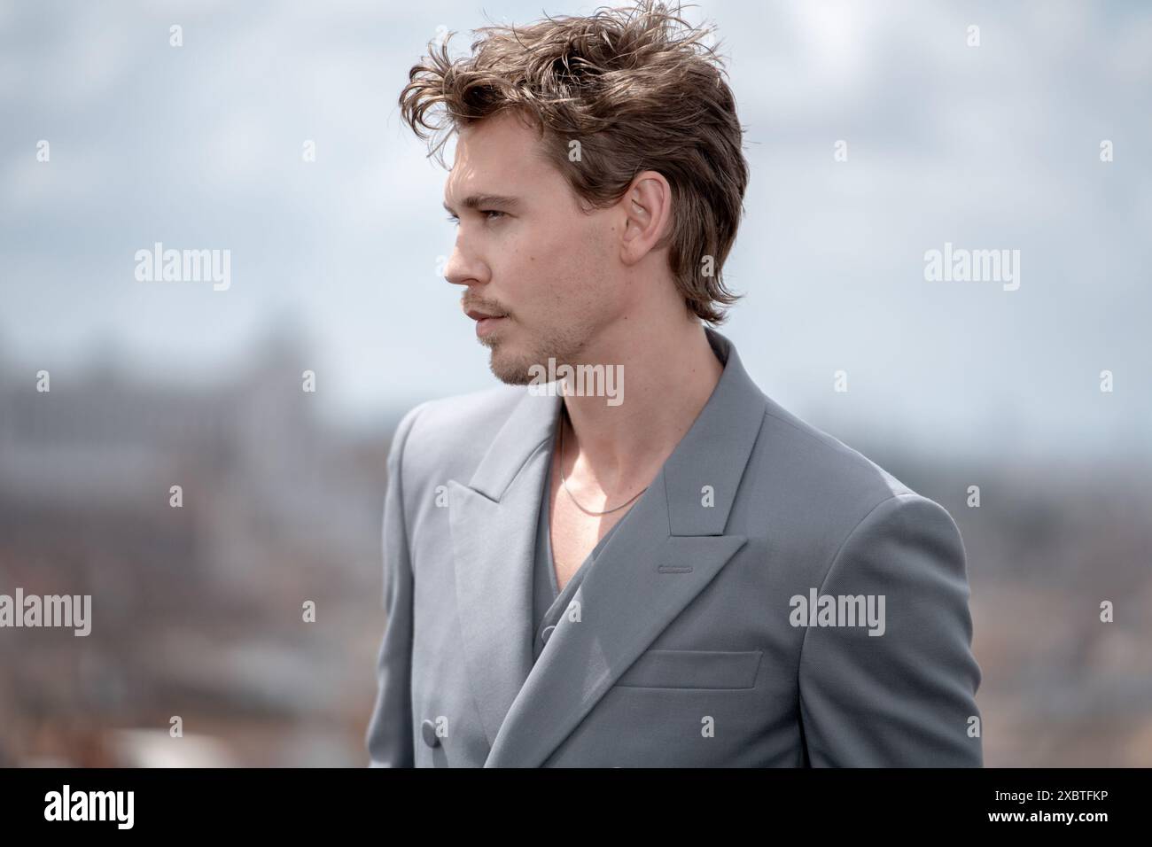 Austin Butler is attending "The Bikeriders" photocall at Hotel Hassler ...