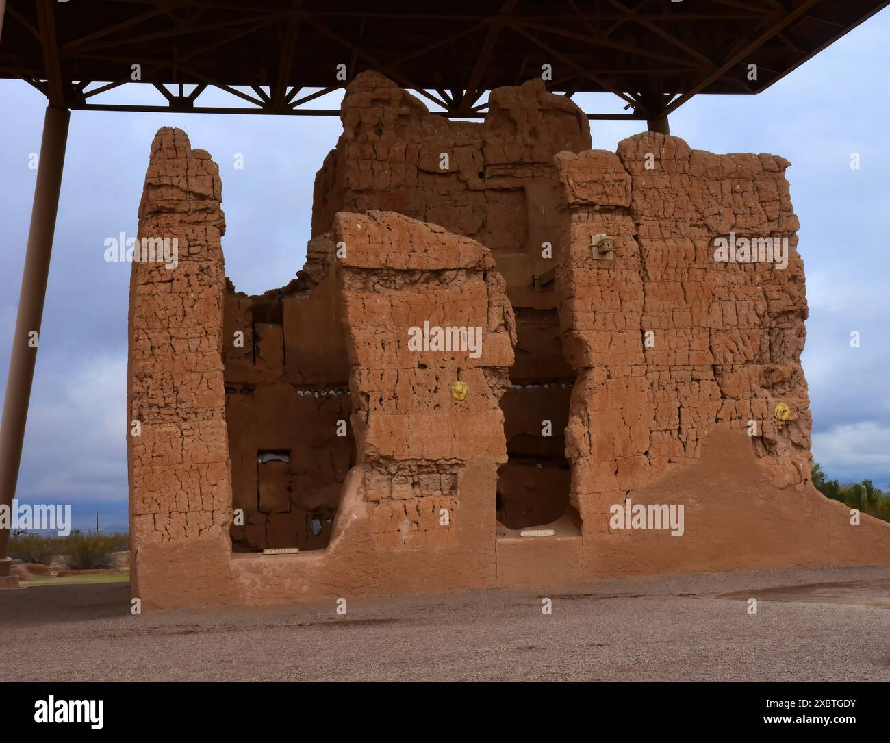 Ancient Casa Grande Ruins National Monument of the Pre-columbian ...