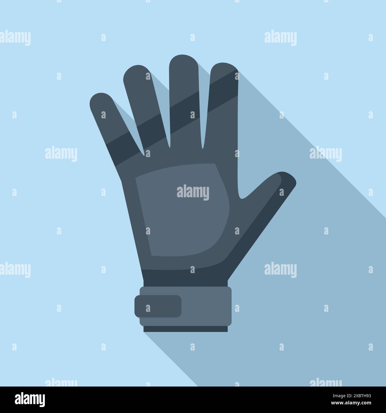 Goalkeeper glove protecting a soccer player's hand during a game Stock ...