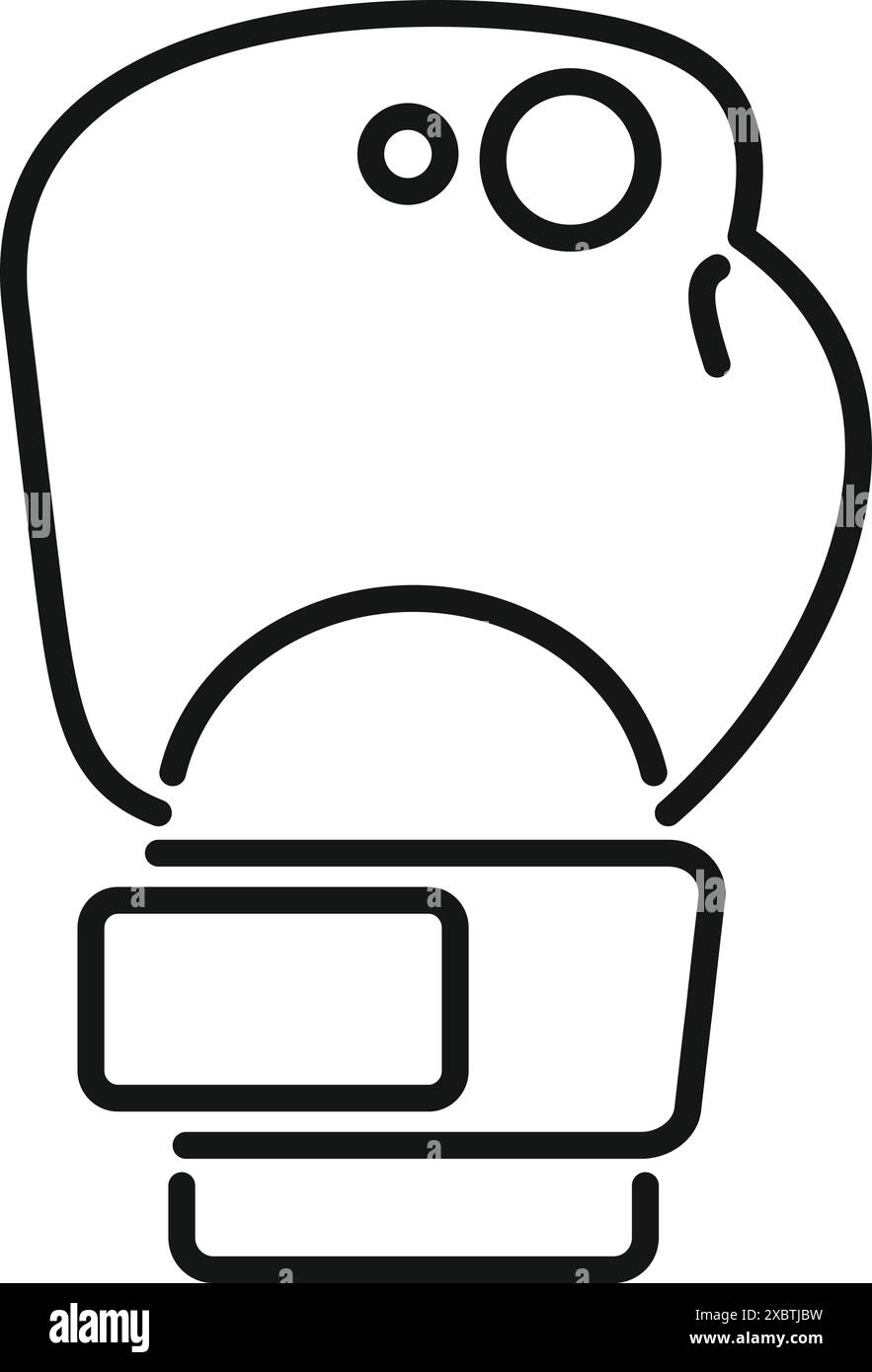 This simple black and white icon of a boxing glove represents fighting ...