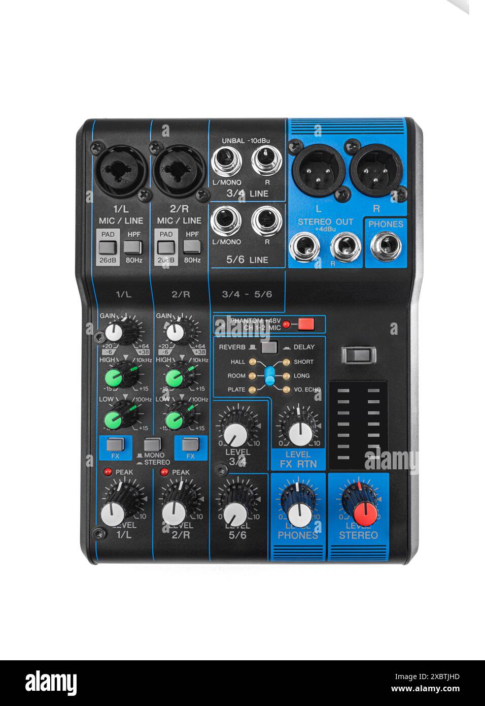 Sound mixing console isolated on a white Stock Photo - Alamy