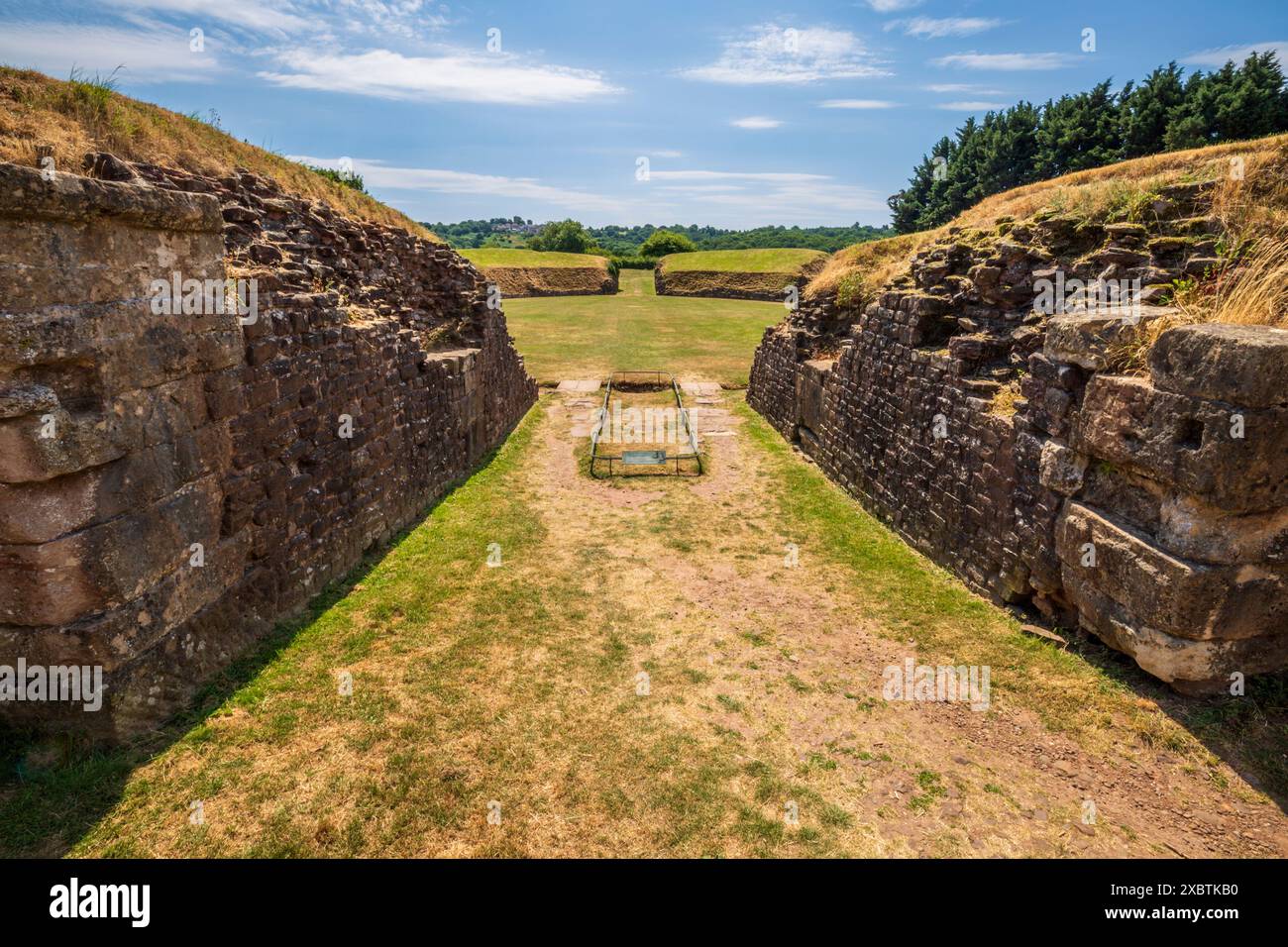 The entrance to the Roman Amphitheatre at Caerleon (Isca Augusta ...