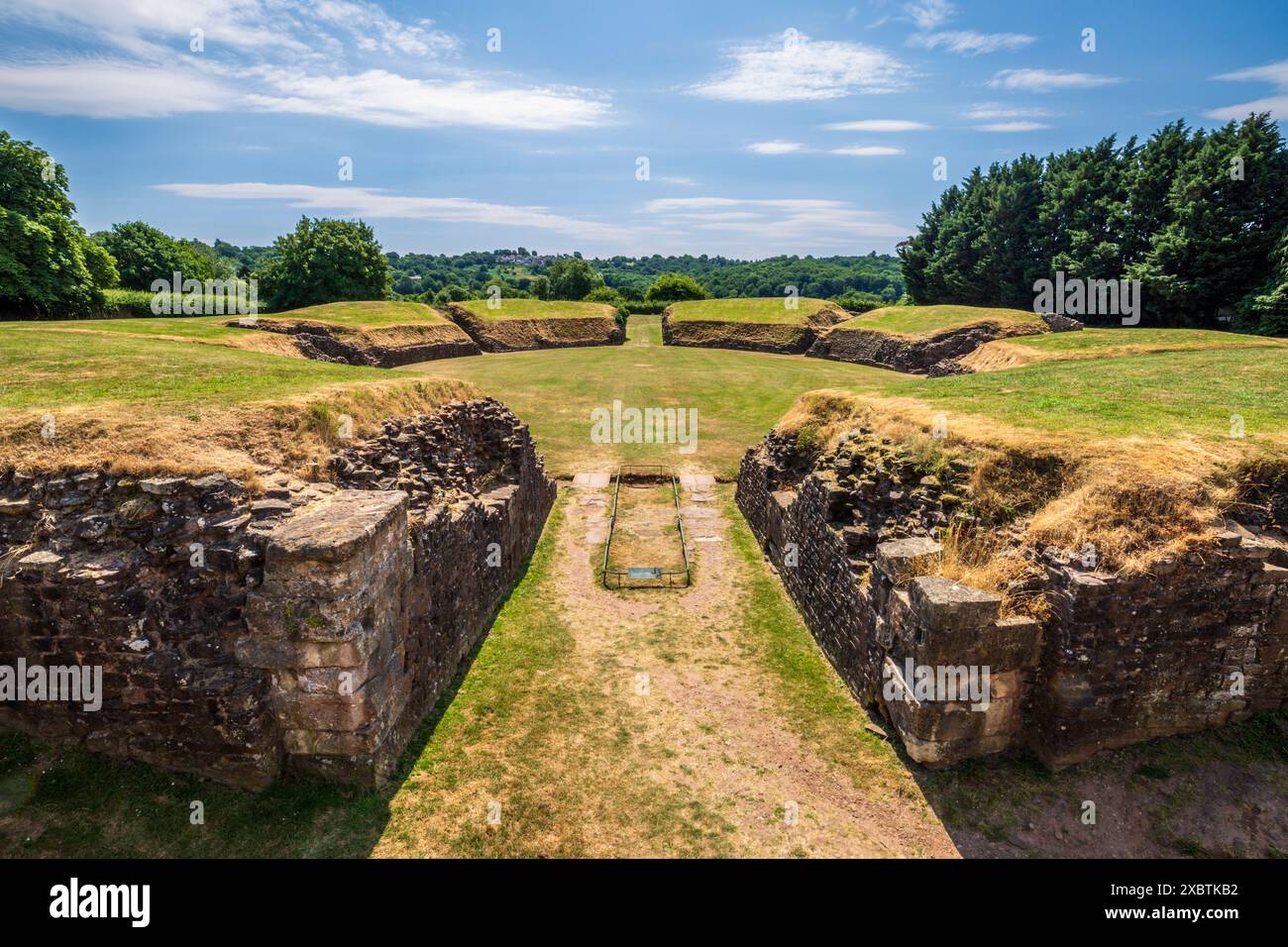 The entrance to the Roman Amphitheatre at Caerleon (Isca Augusta ...
