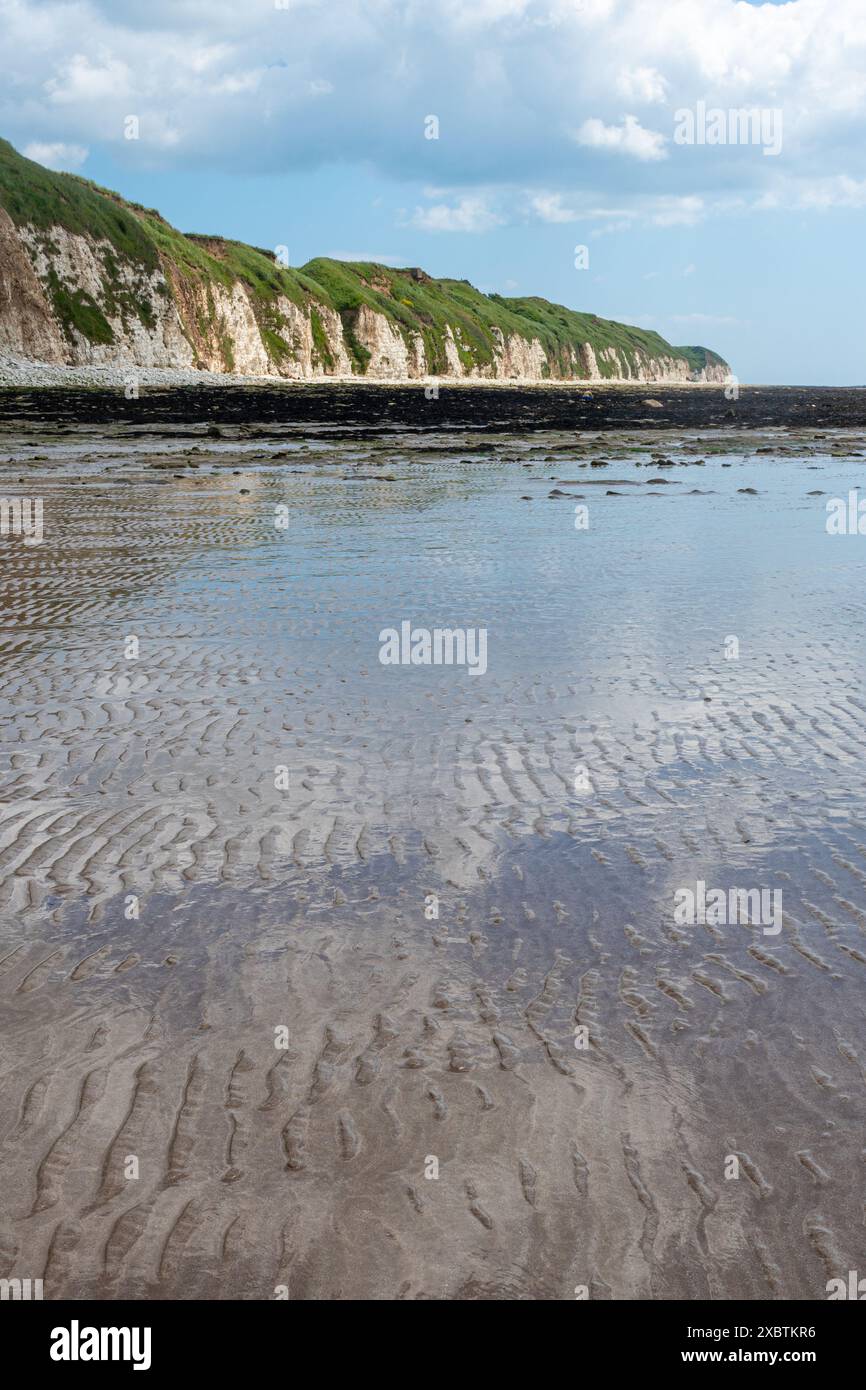 Danes Dyke beach and nature reserve on Flamborough Headland near ...