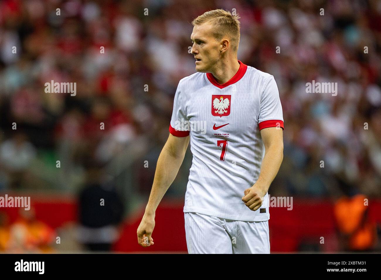 Karol Swiderski of Poland seen during the friendly match before the ...