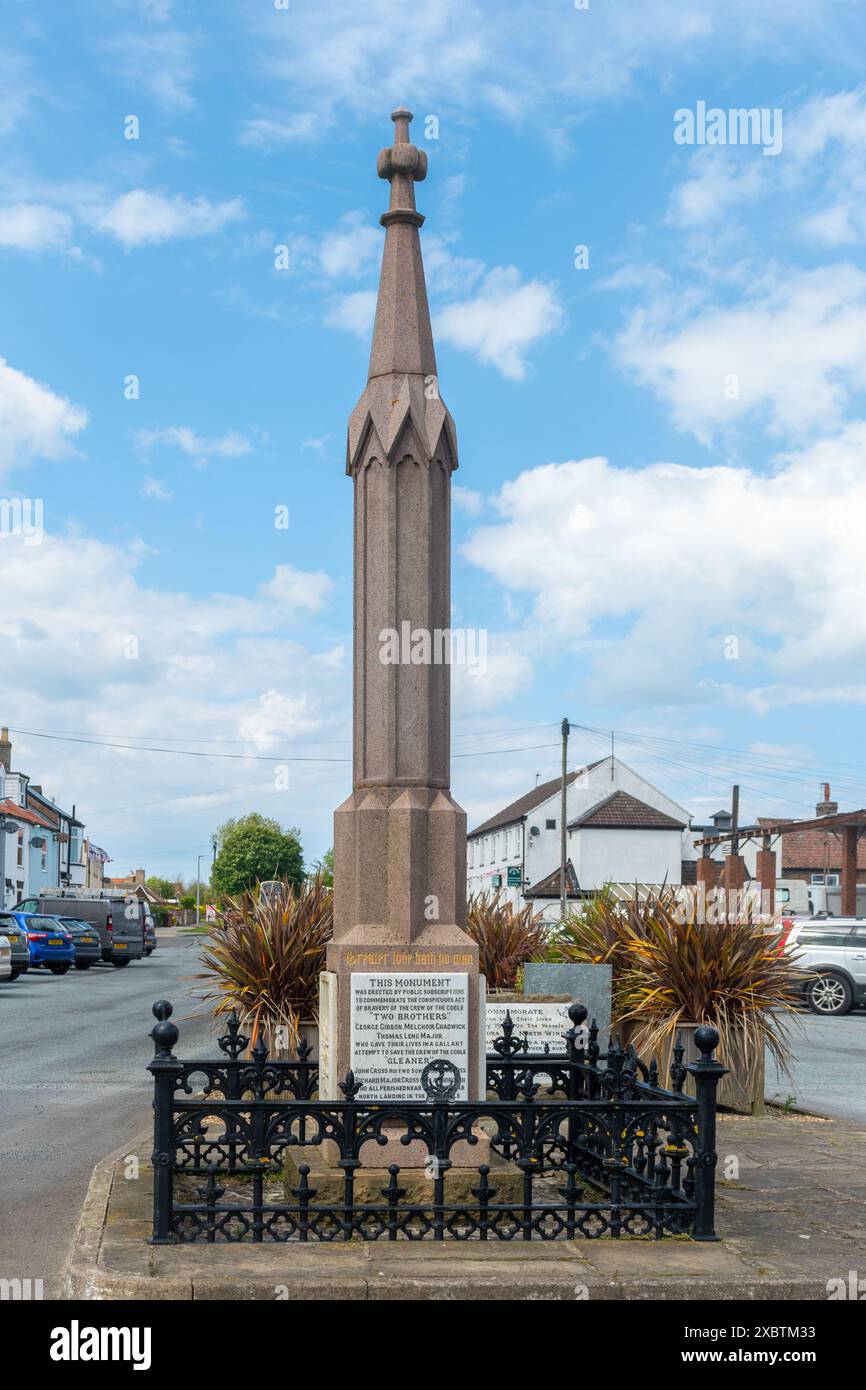 The Fishermen’s Monument, Flamborough village, East Riding of Yorkshire ...