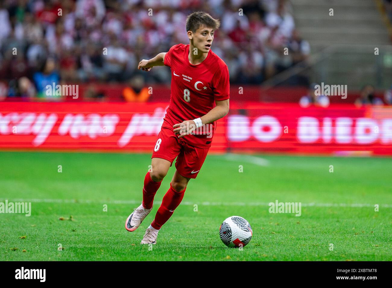 Arda Guler of Turkey seen in action during the friendly match before the UEFA EURO 2024 between ...